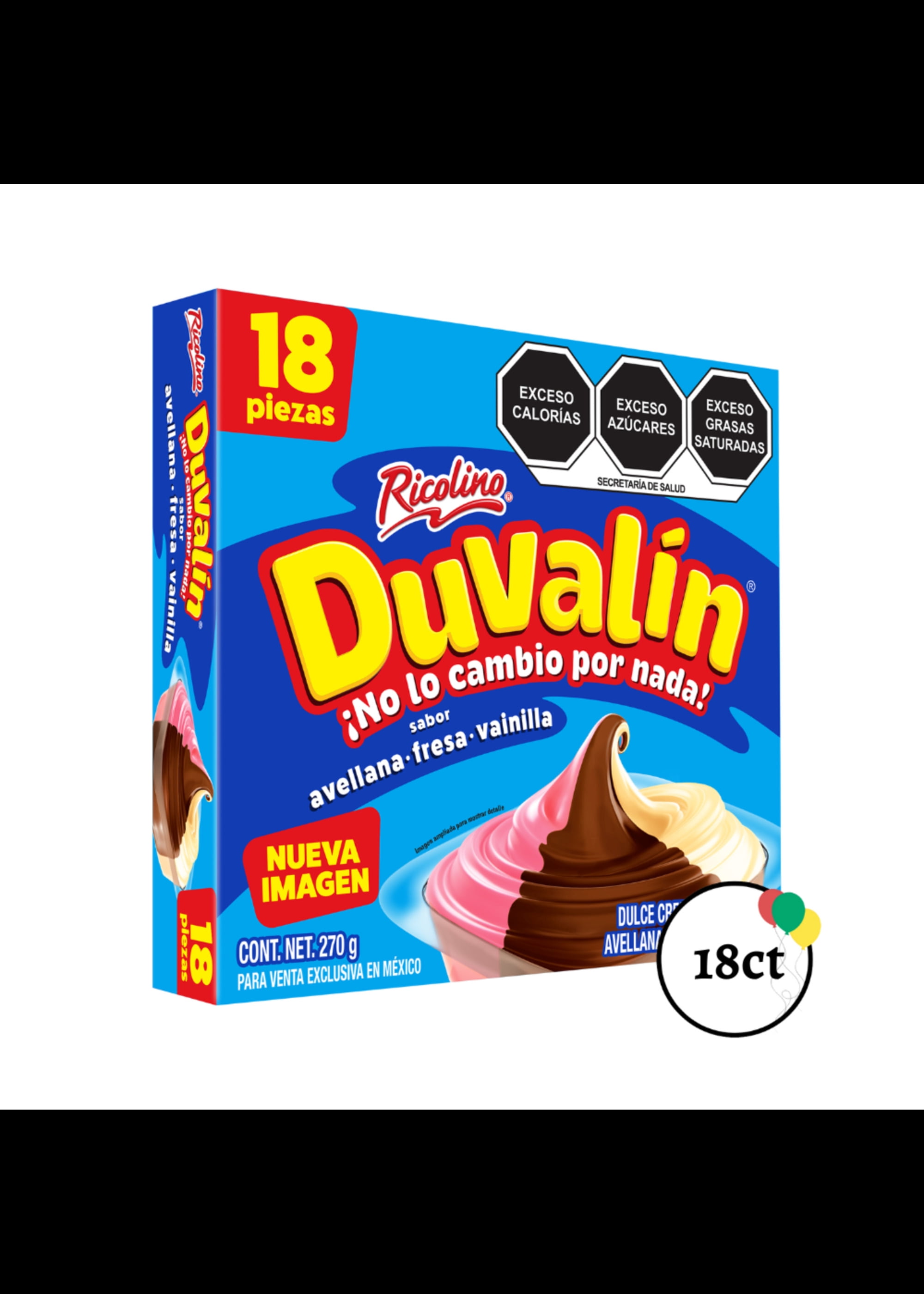 Ricolino Duvalin Hazelnut Strawberry and Vanilla - Walmart.com