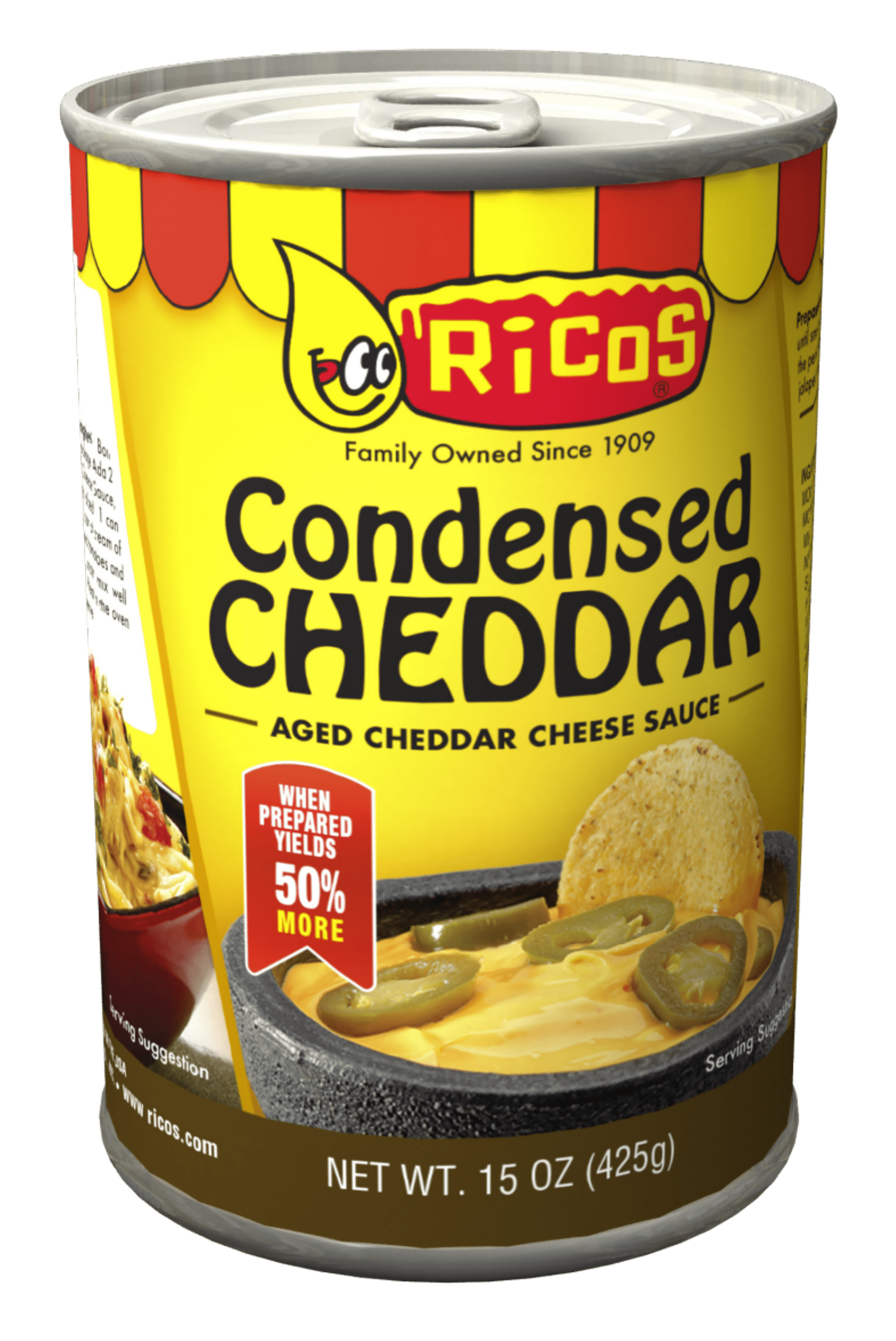 (4 pack) Ricos® Condensed Aged Cheddar Cheese Sauce, 15 oz Can, Shelf ...