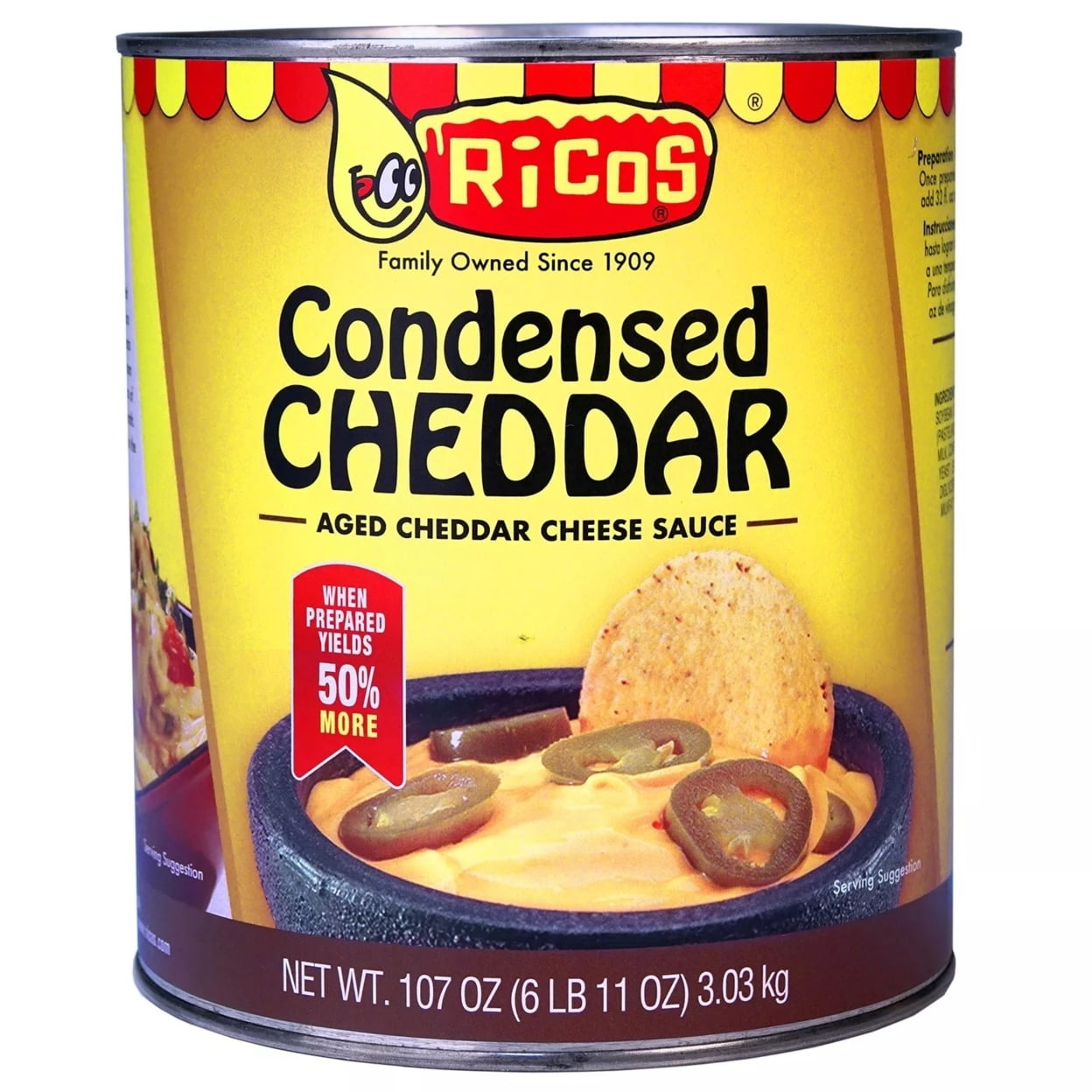 Ricos Condensed Cheddar Cheese Sauce, 107 oz - Walmart.com