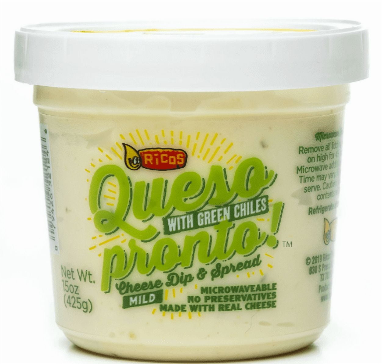 Ricos® Queso Pronto Mild Cheese Dip & Spread with Green Chiles, 15 oz ...