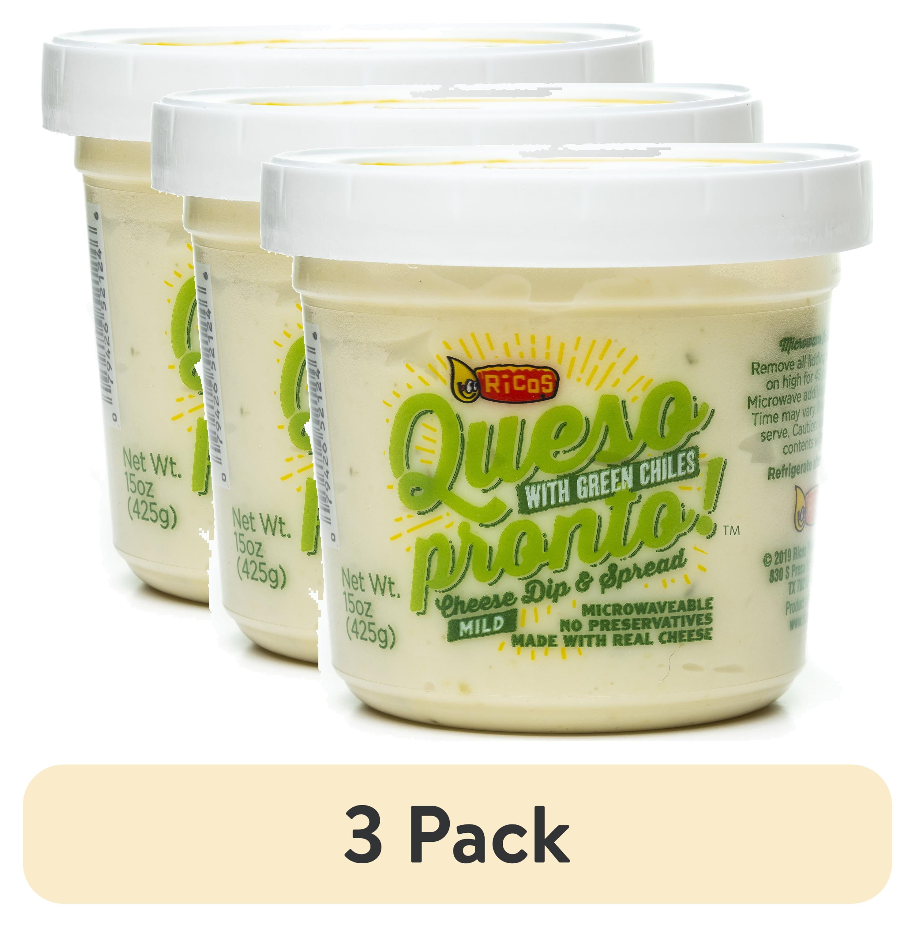 (3 pack) Ricos® Queso Pronto Mild Cheese Dip & Spread with Green Chiles ...