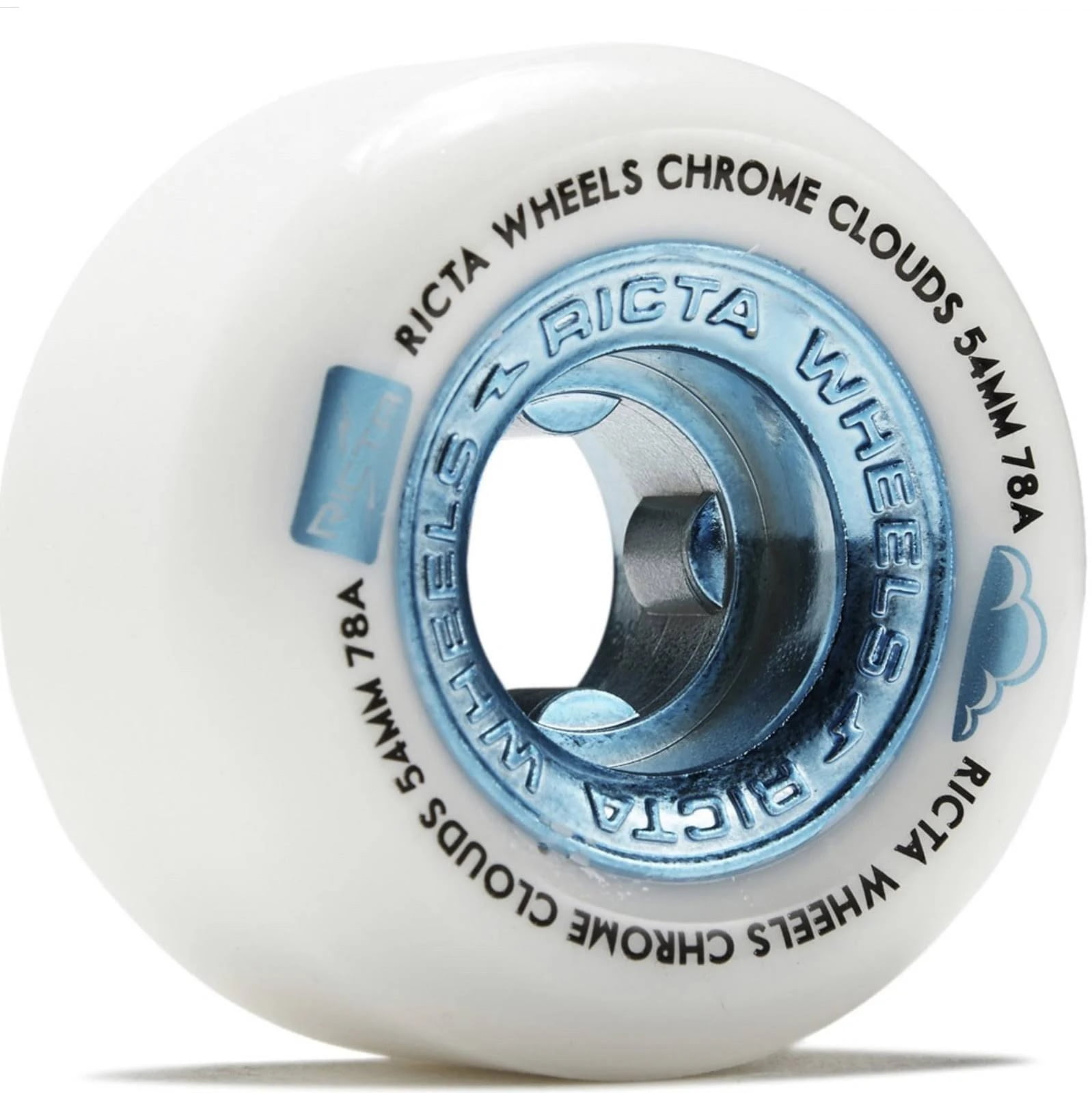 Ricta Chrome Clouds Wheels Set White Blue 54mm/78a - Walmart.com