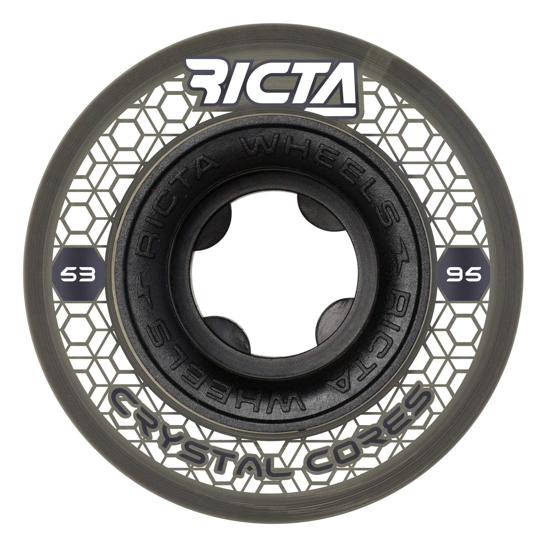 Ricta Wheels 53mm 95a Crystal Cores Clear Wide Skateboard Wheels ...