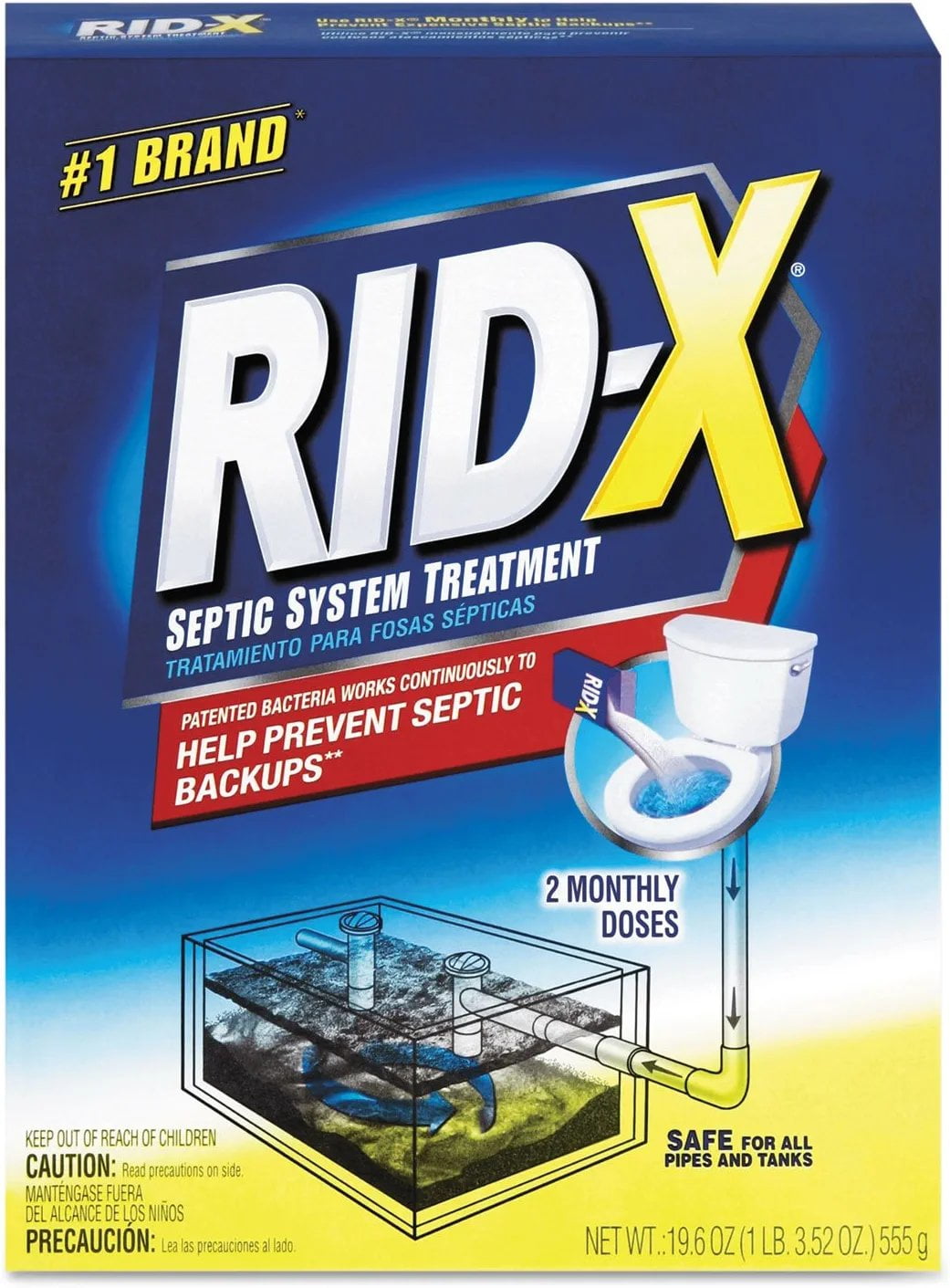 Rid-X Septic System Treatment, Concentrated Powder Cleaner, 19.6 Oz, 6 ...
