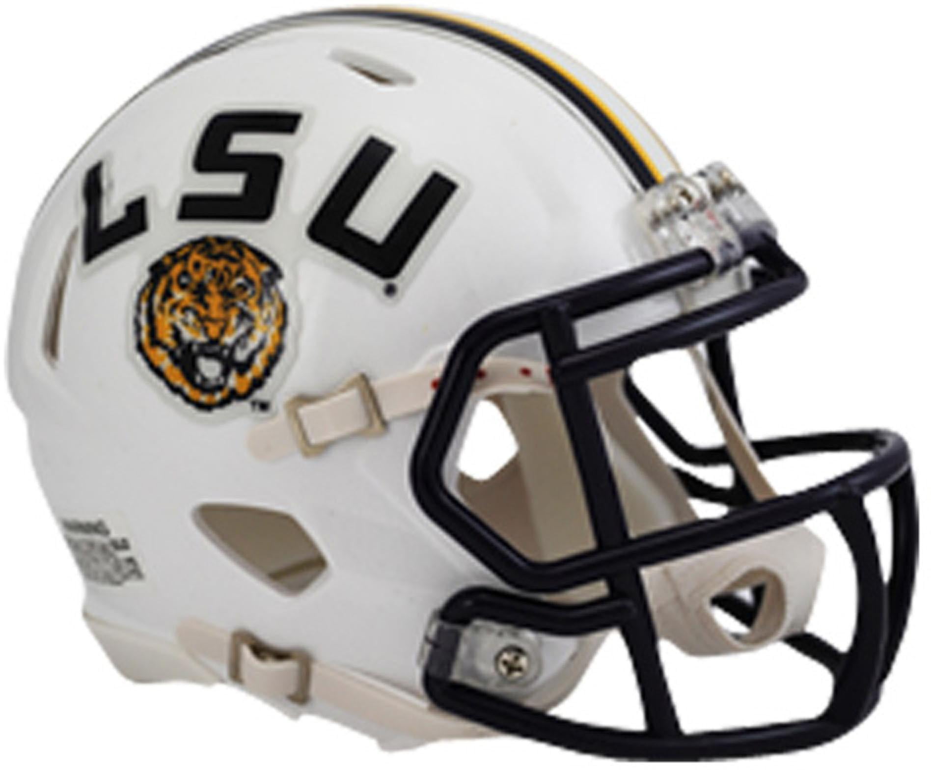 Riddell LSU Tigers White Revolution Speed Mini Football Helmet ...