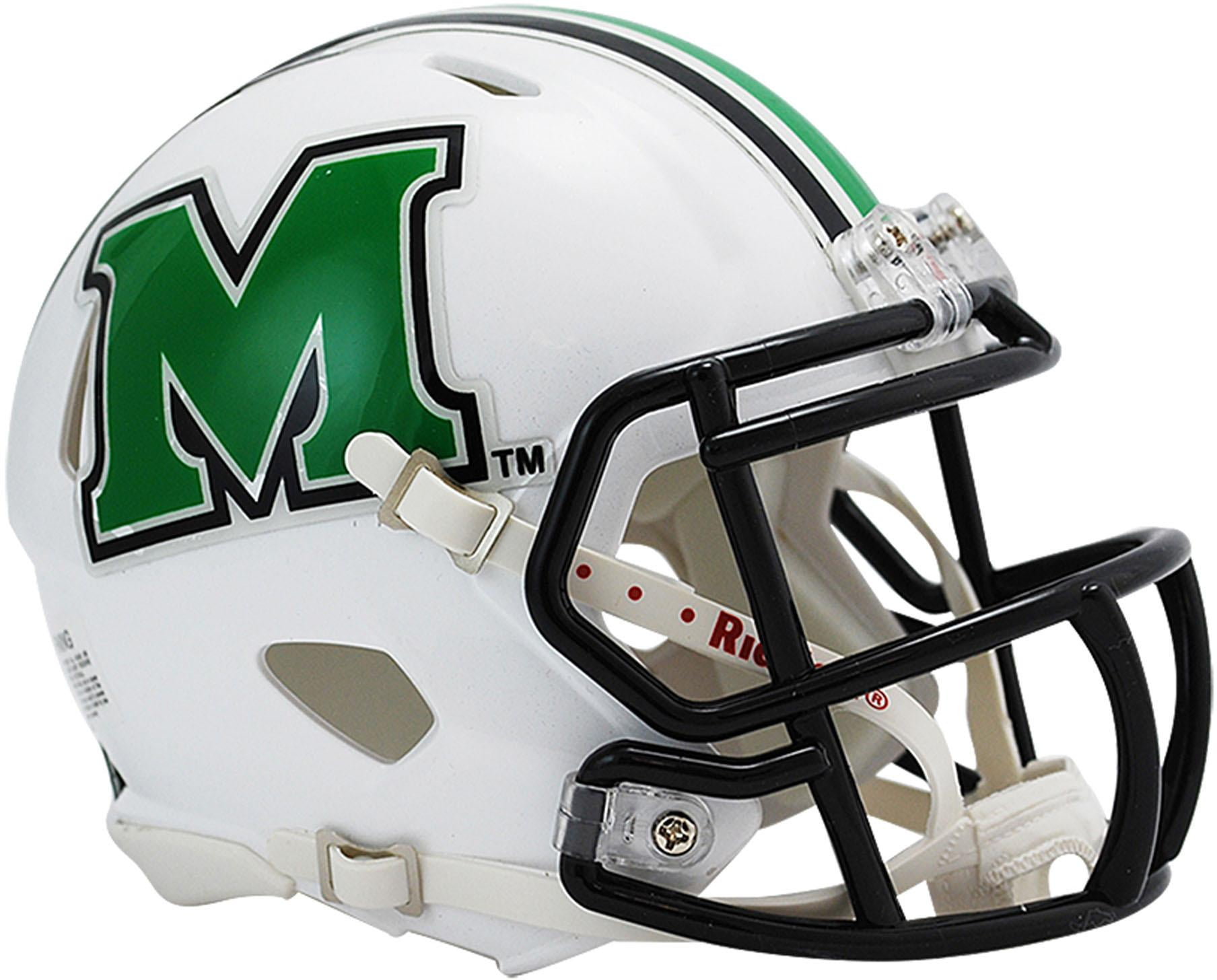 Riddell Marshall Thundering Herd Revolution Speed Mini Football Helmet ...