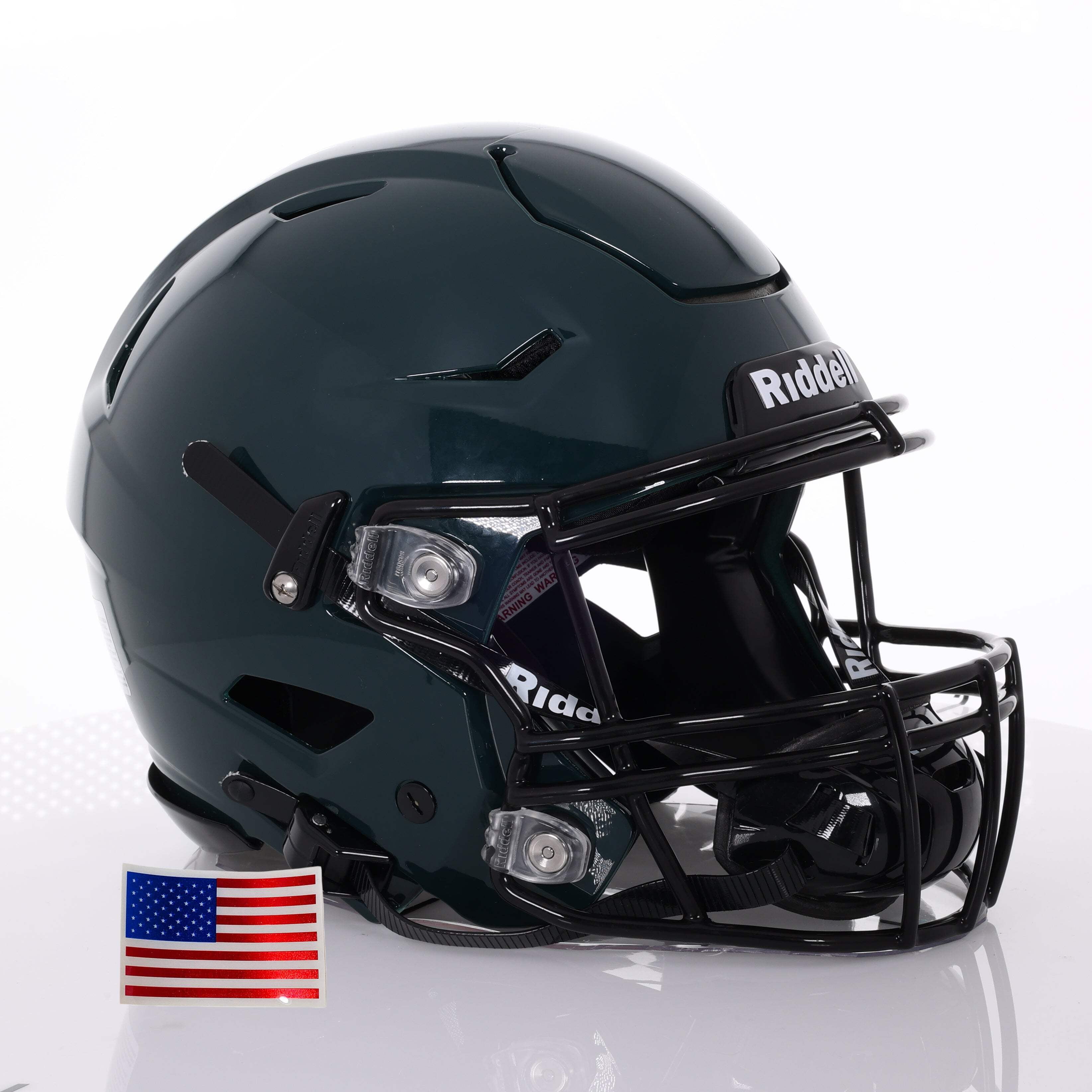 Riddell SpeedFlex ADULT Helmet - Black SF-2BD Facemask (Forest Green ...