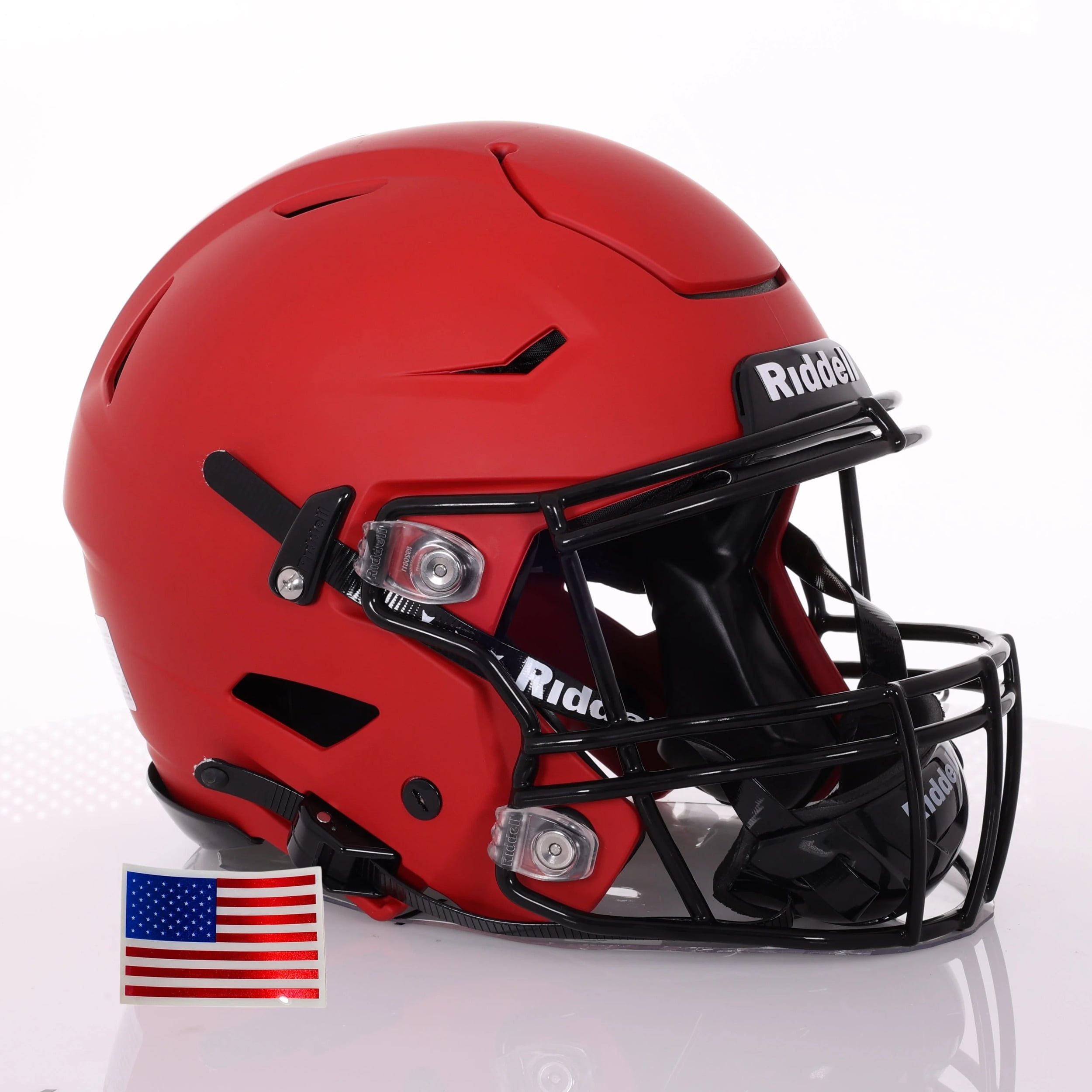 Riddell SpeedFlex ADULT Helmet - Black SF-2BD Facemask (Matte Scarlet ...