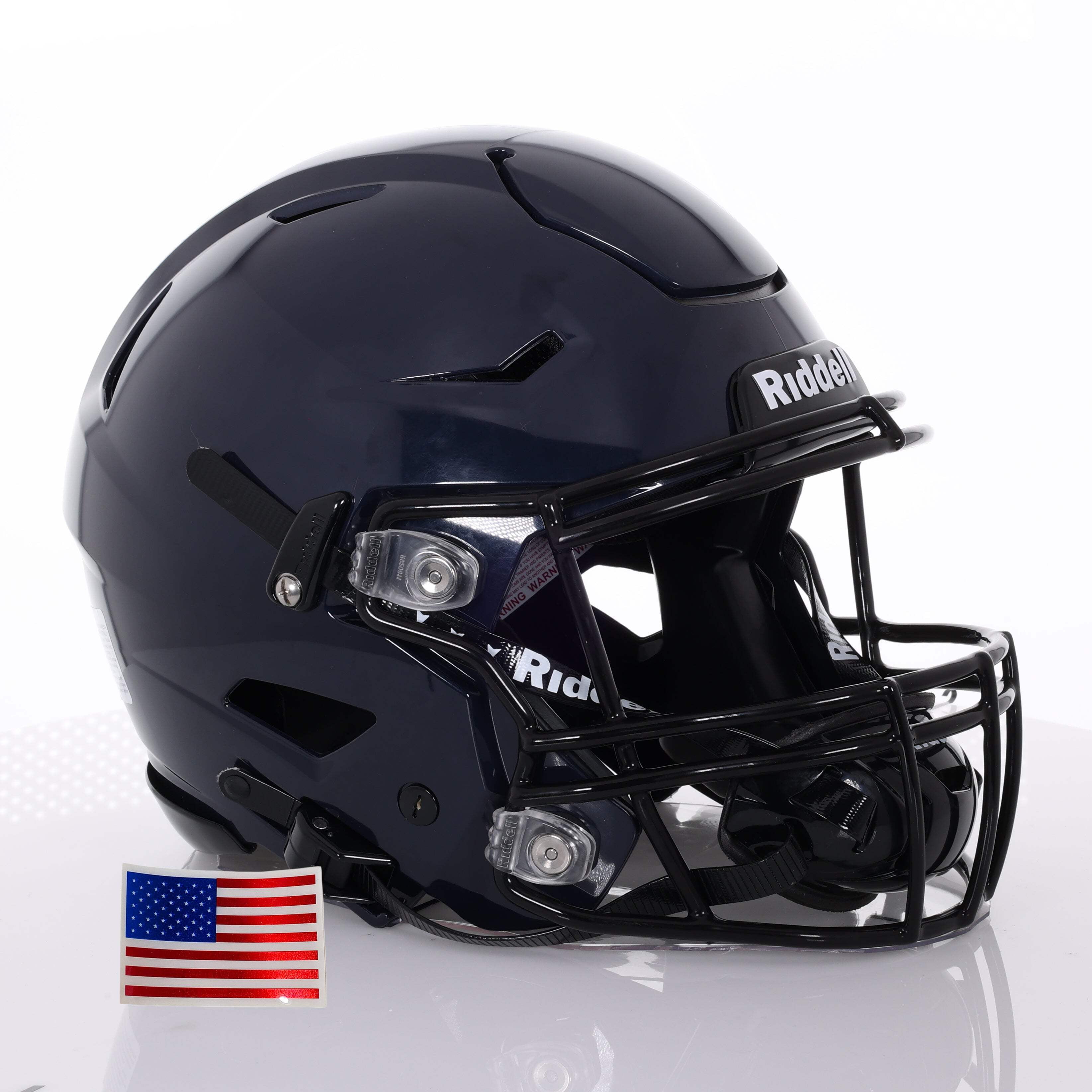 Riddell SpeedFlex ADULT Helmet - Black SF-2BD Facemask (Navy Helmet, X ...