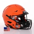 Riddell SpeedFlex ADULT Helmet - Black SF-2BD Facemask (Orange Helmet ...