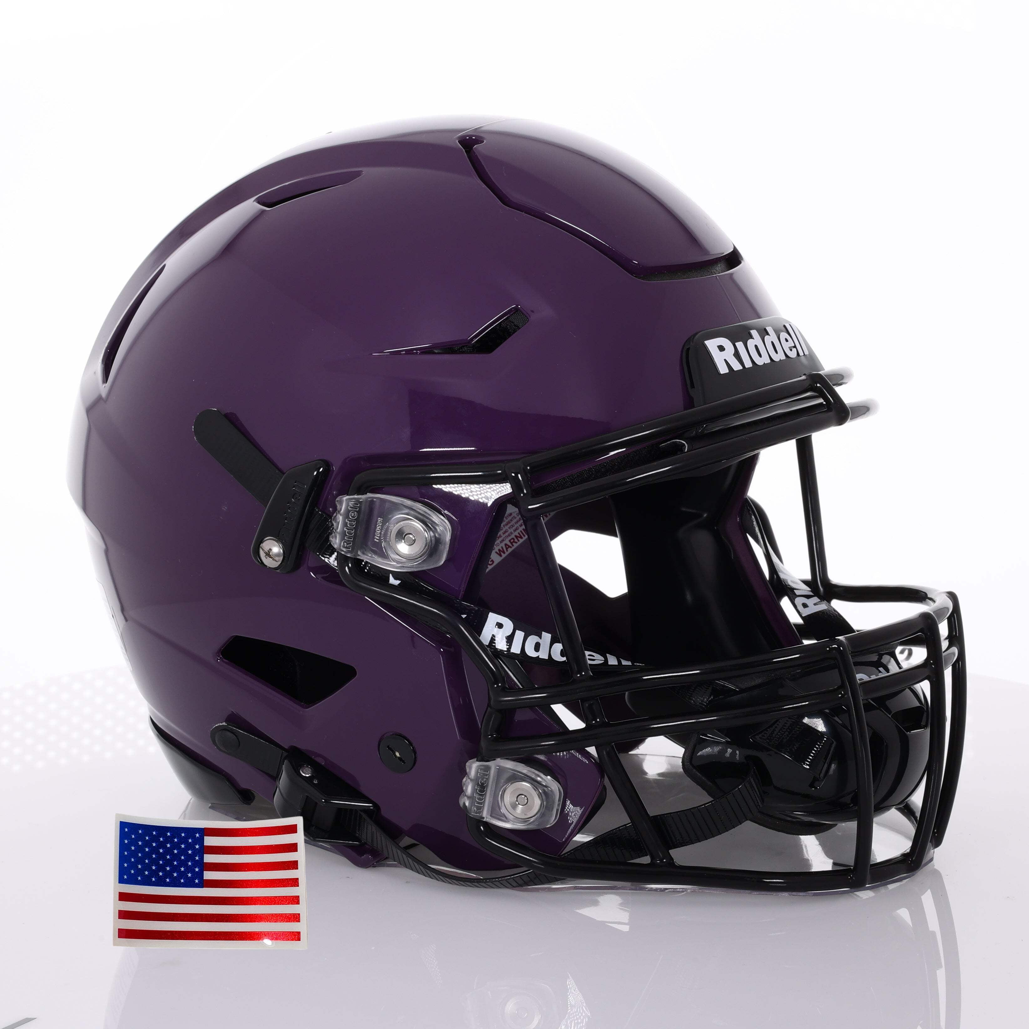 Riddell SpeedFlex ADULT Helmet - Black SF-2BD Facemask (Purple Helmet ...
