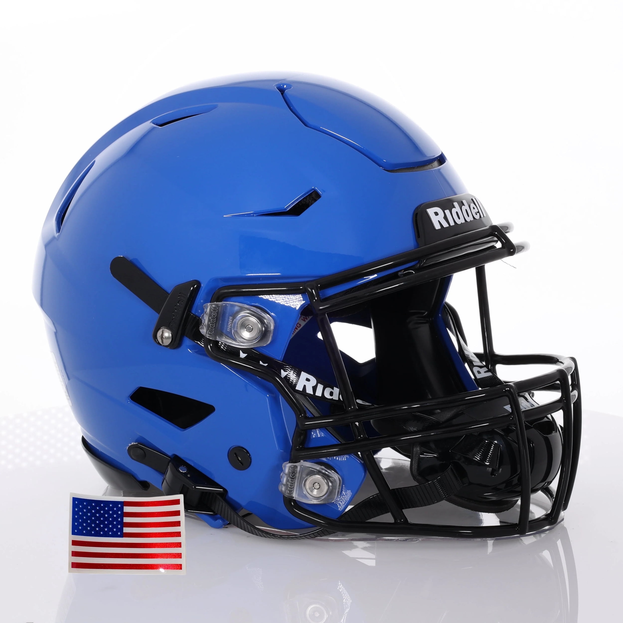 Riddell SpeedFlex ADULT Helmet - Black SF-2BD Facemask (Royal Blue ...