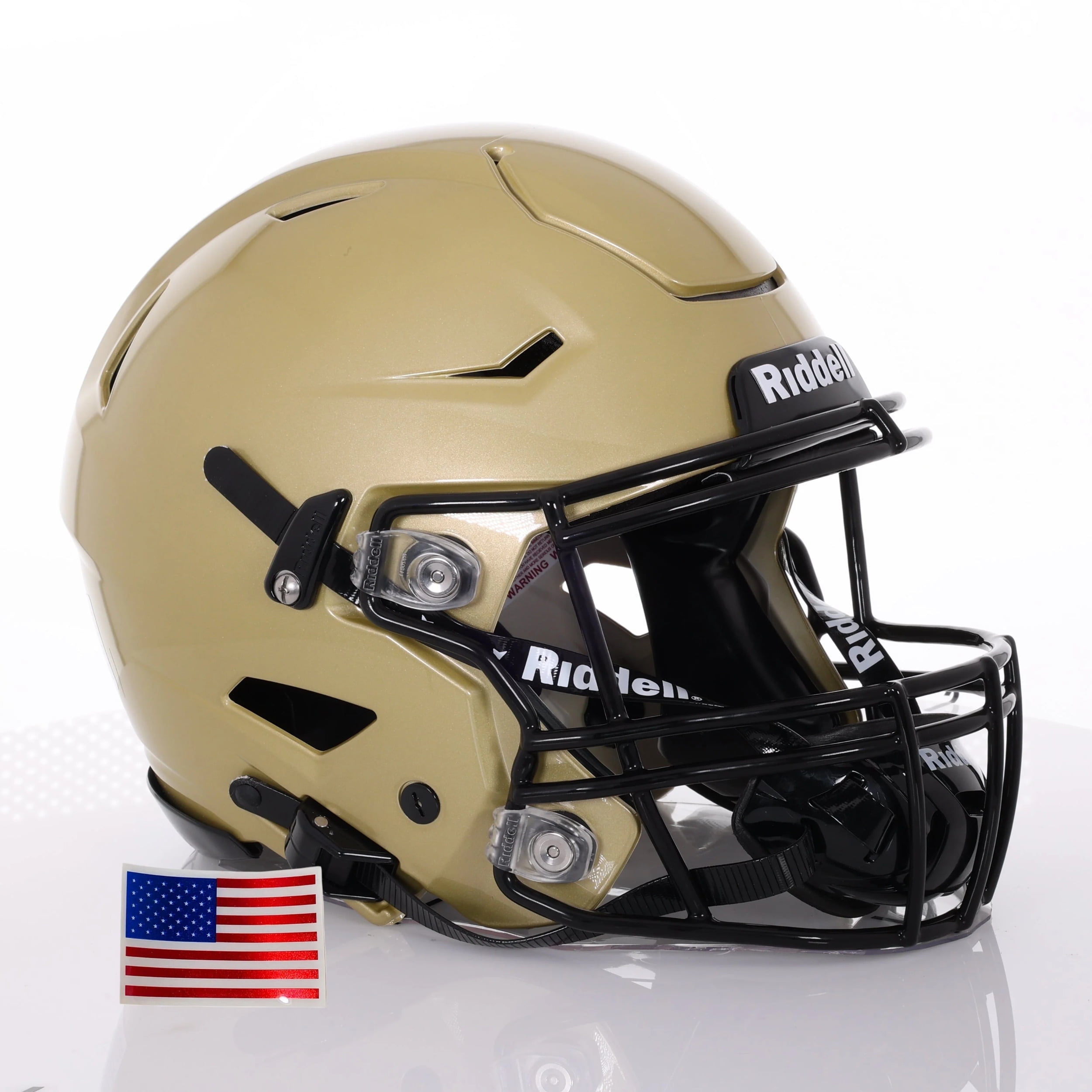 Riddell SpeedFlex ADULT Helmet - Black SF-2BD Facemask (Vegas Gold ...