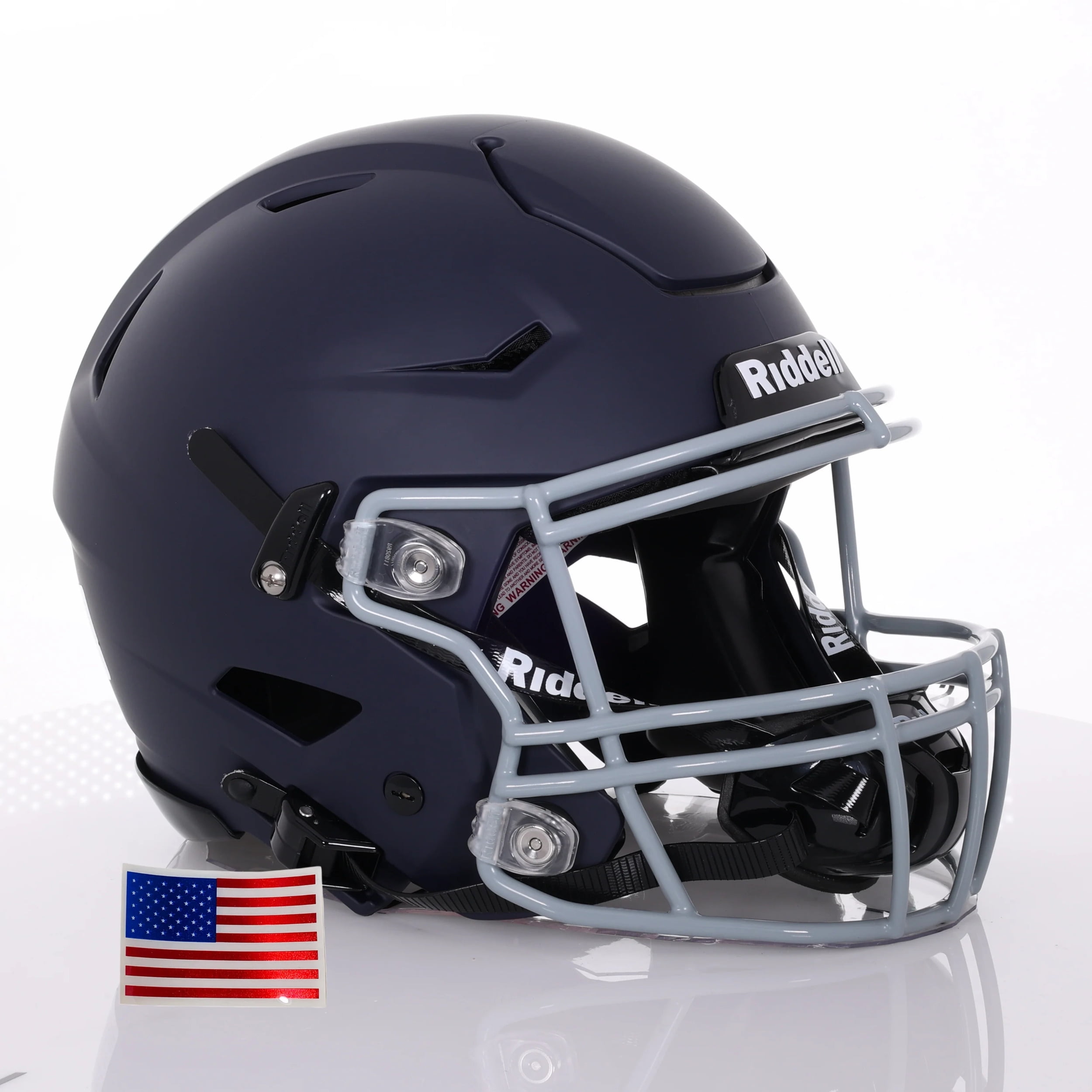 Riddell SpeedFlex ADULT Helmet - Light Gray SF-2BD Facemask (Matte Navy ...