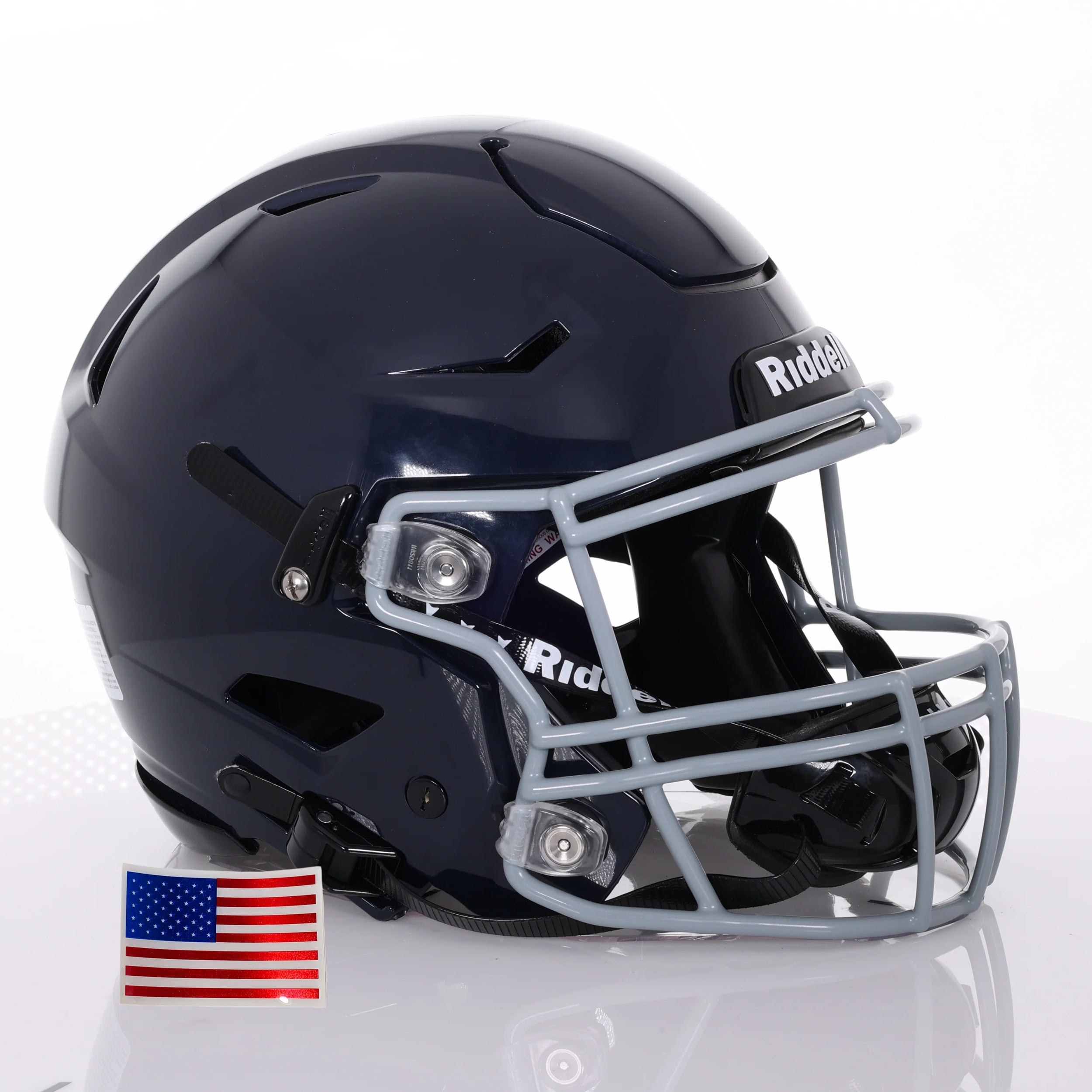 Riddell SpeedFlex ADULT Helmet - Light Gray SF-2BD Facemask (Navy ...