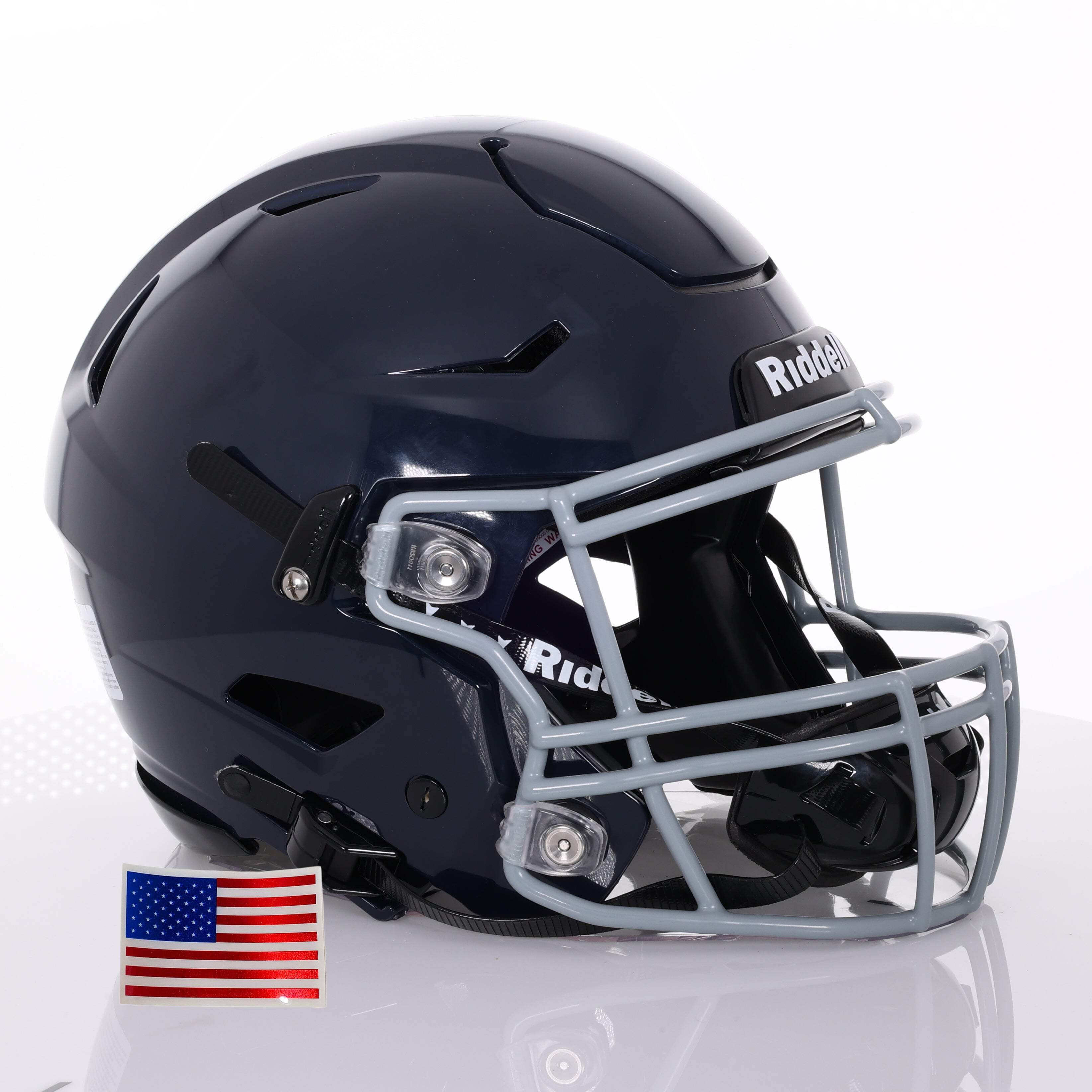 Riddell SpeedFlex ADULT Helmet - Light Gray SF-2BD Facemask (Navy ...