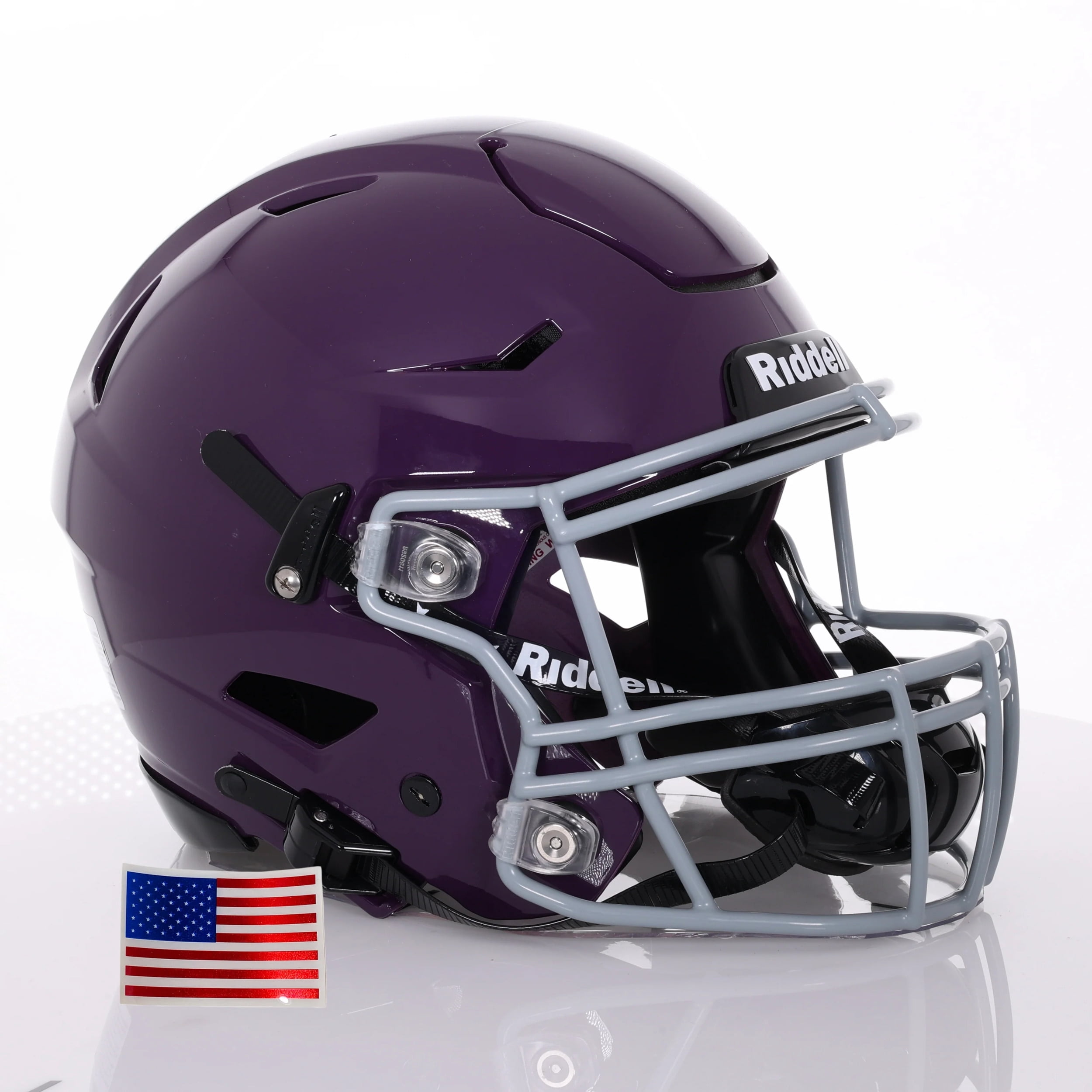 Riddell SpeedFlex ADULT Helmet - Light Gray SF-2BD Facemask (Purple ...