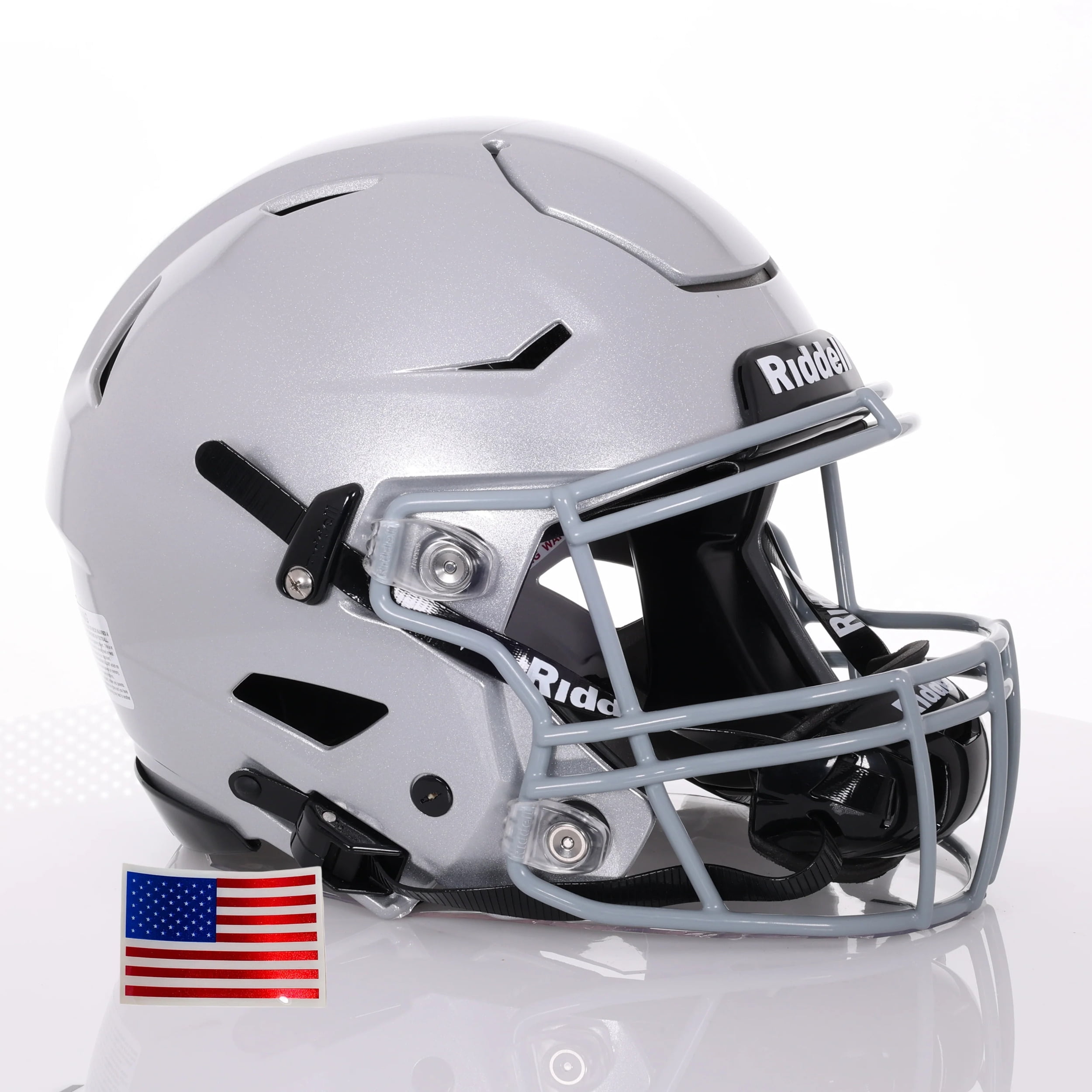 Riddell SpeedFlex ADULT Helmet - Light Gray SF-2BD Facemask (Silver ...
