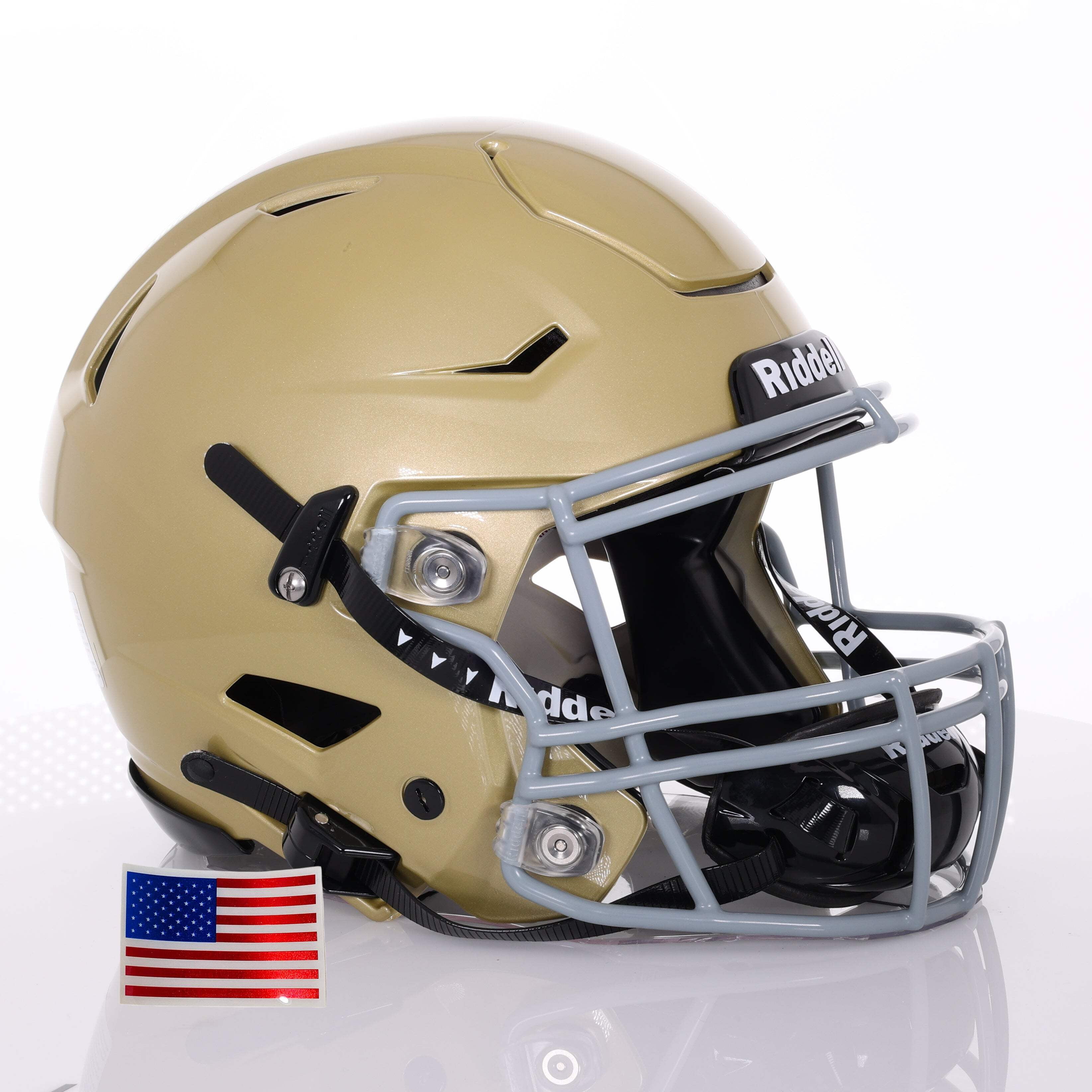 Riddell SpeedFlex ADULT Helmet - Light Gray SF-2BD Facemask (Vegas Gold ...