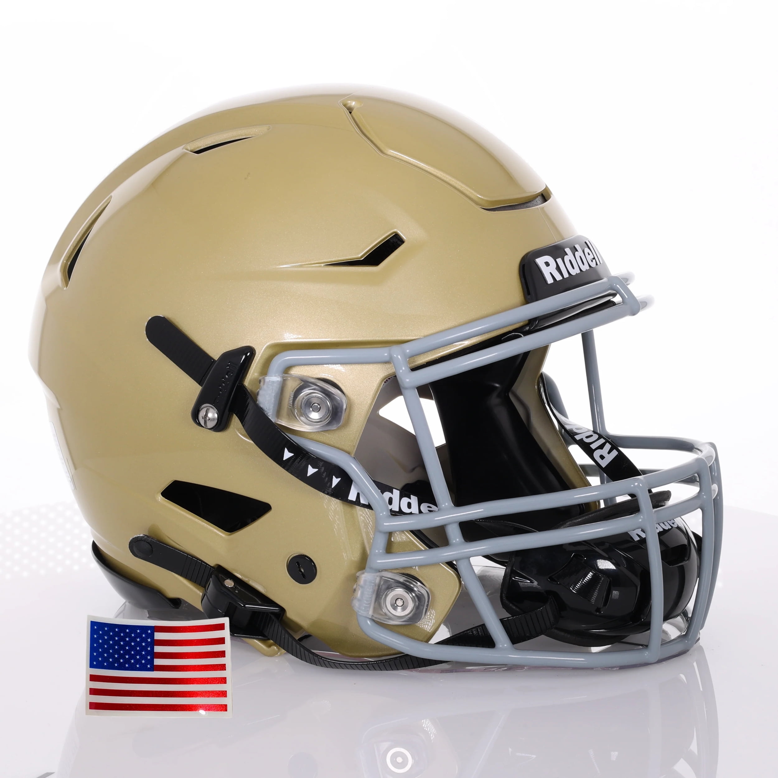 Riddell SpeedFlex ADULT Helmet - Light Gray SF-2BD Facemask (Vegas Gold ...