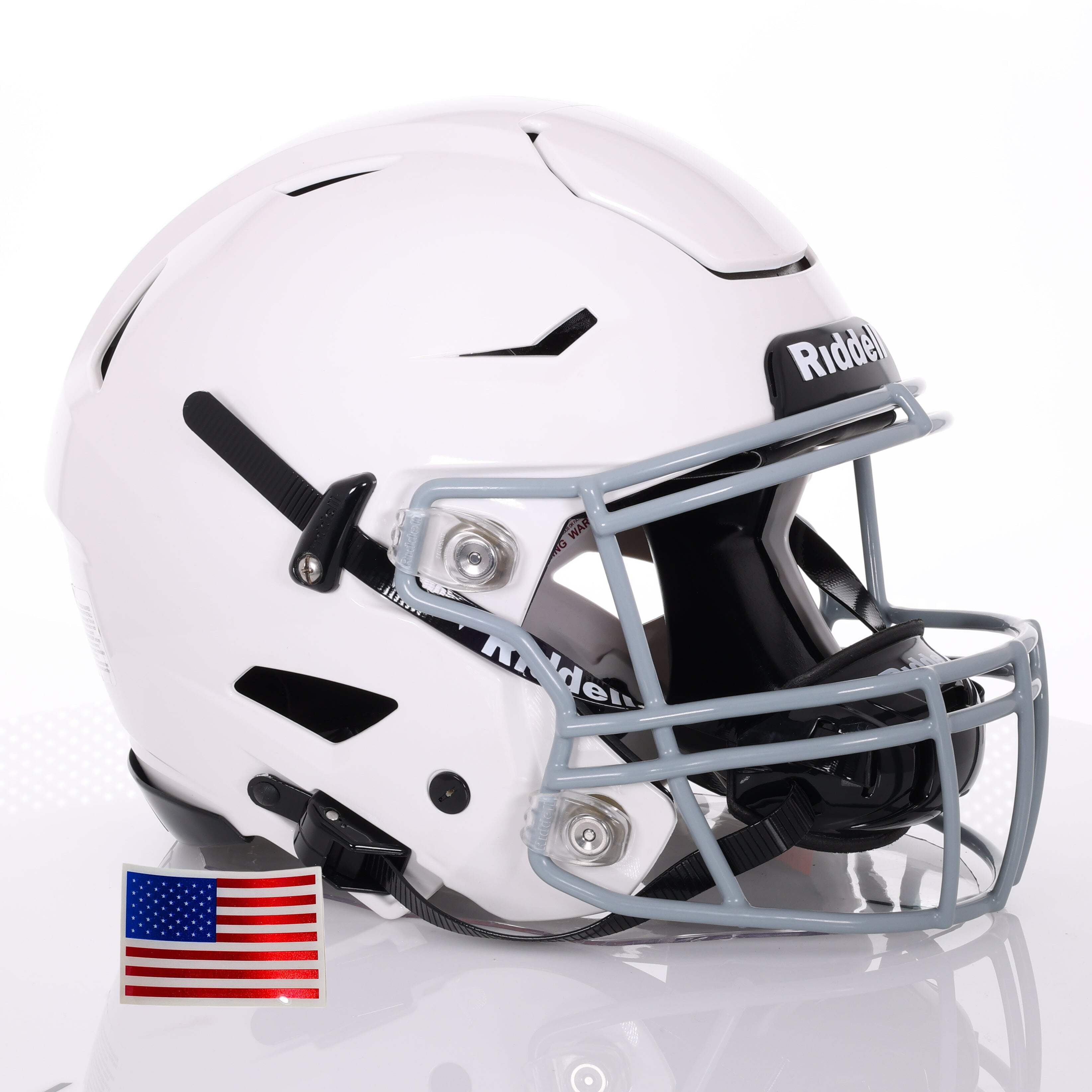 Riddell SpeedFlex ADULT Helmet - Light Gray SF-2BD Facemask (White ...