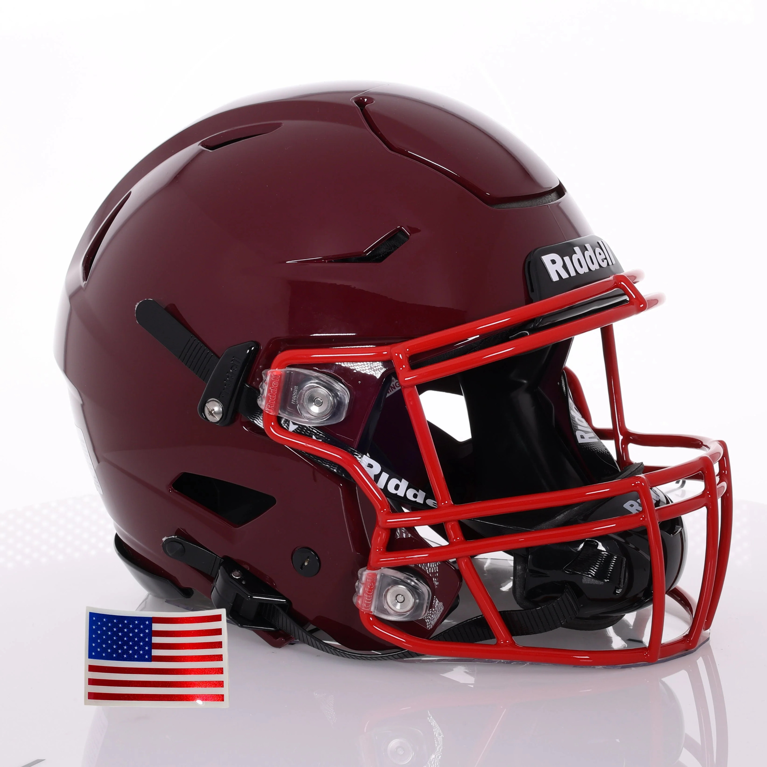 Riddell SpeedFlex ADULT Helmet - Scarlet SF-2BD Facemask (Maroon Helmet ...