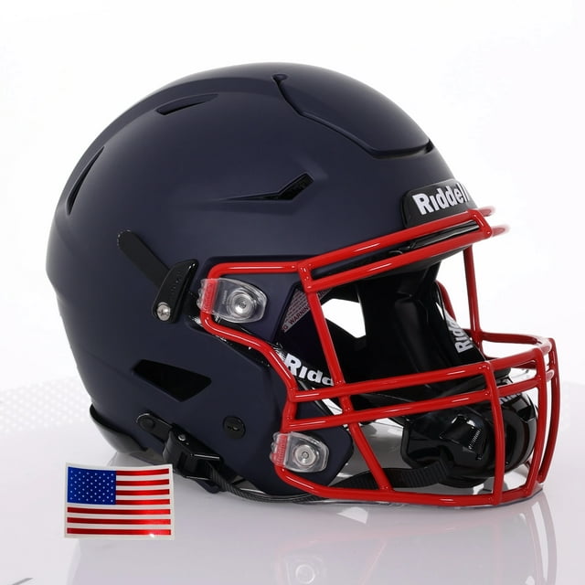 Riddell SpeedFlex ADULT Helmet - Scarlet SF-2BD Facemask (Matte Navy ...