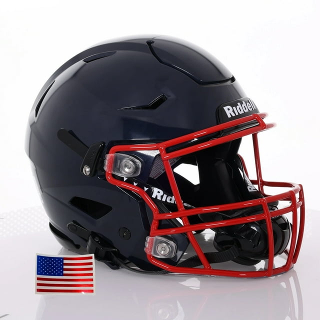 Riddell SpeedFlex ADULT Helmet - Scarlet SF-2BD Facemask (Navy Helmet ...