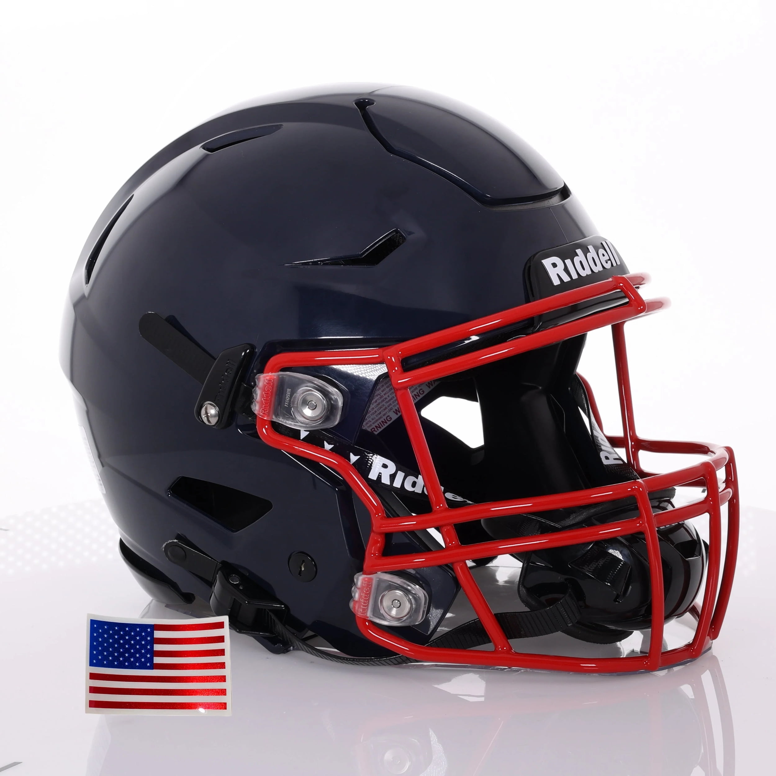 Riddell SpeedFlex ADULT Helmet - Scarlet SF-2BD Facemask (Navy Helmet ...