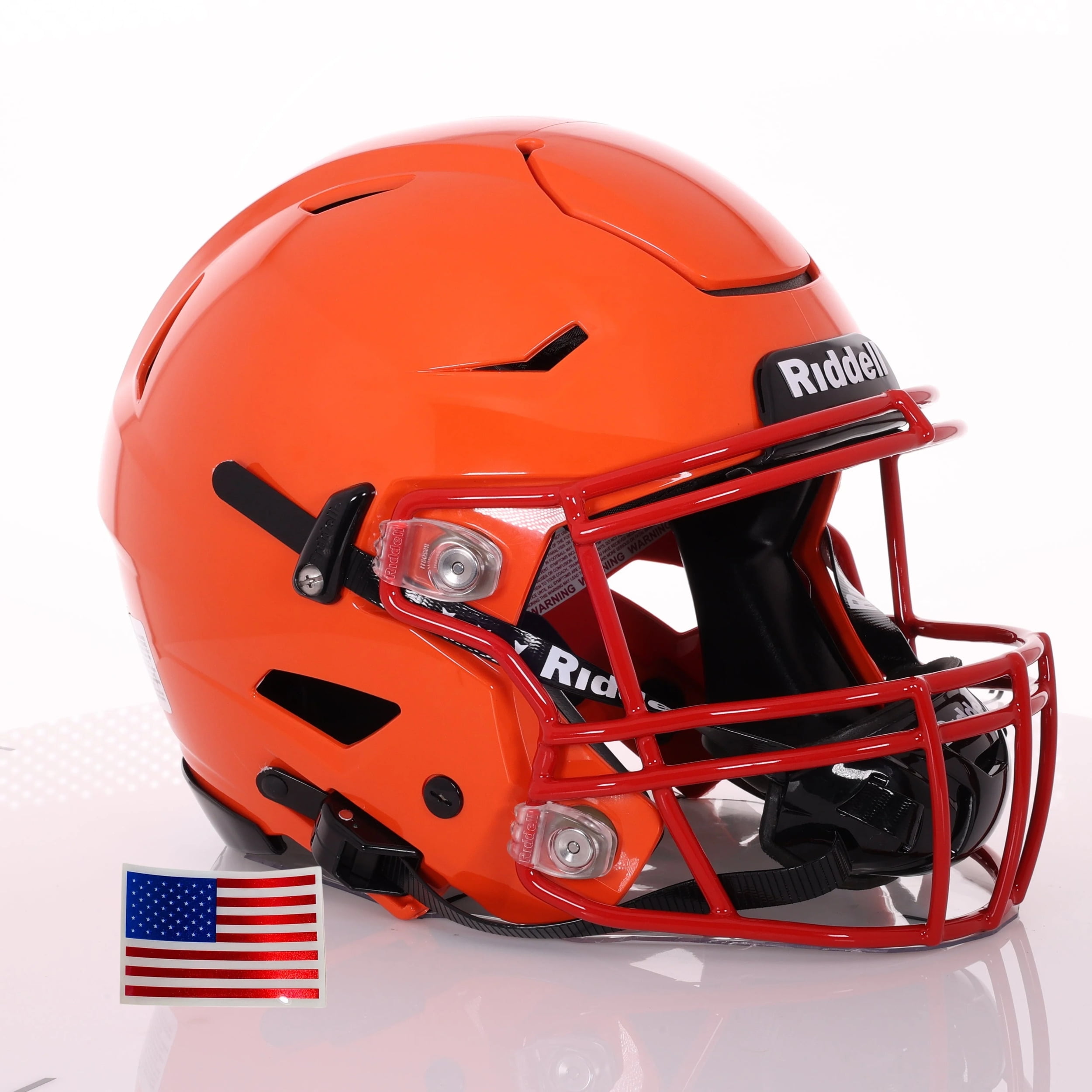 Riddell SpeedFlex ADULT Helmet - Scarlet SF-2BD Facemask (Orange Helmet ...