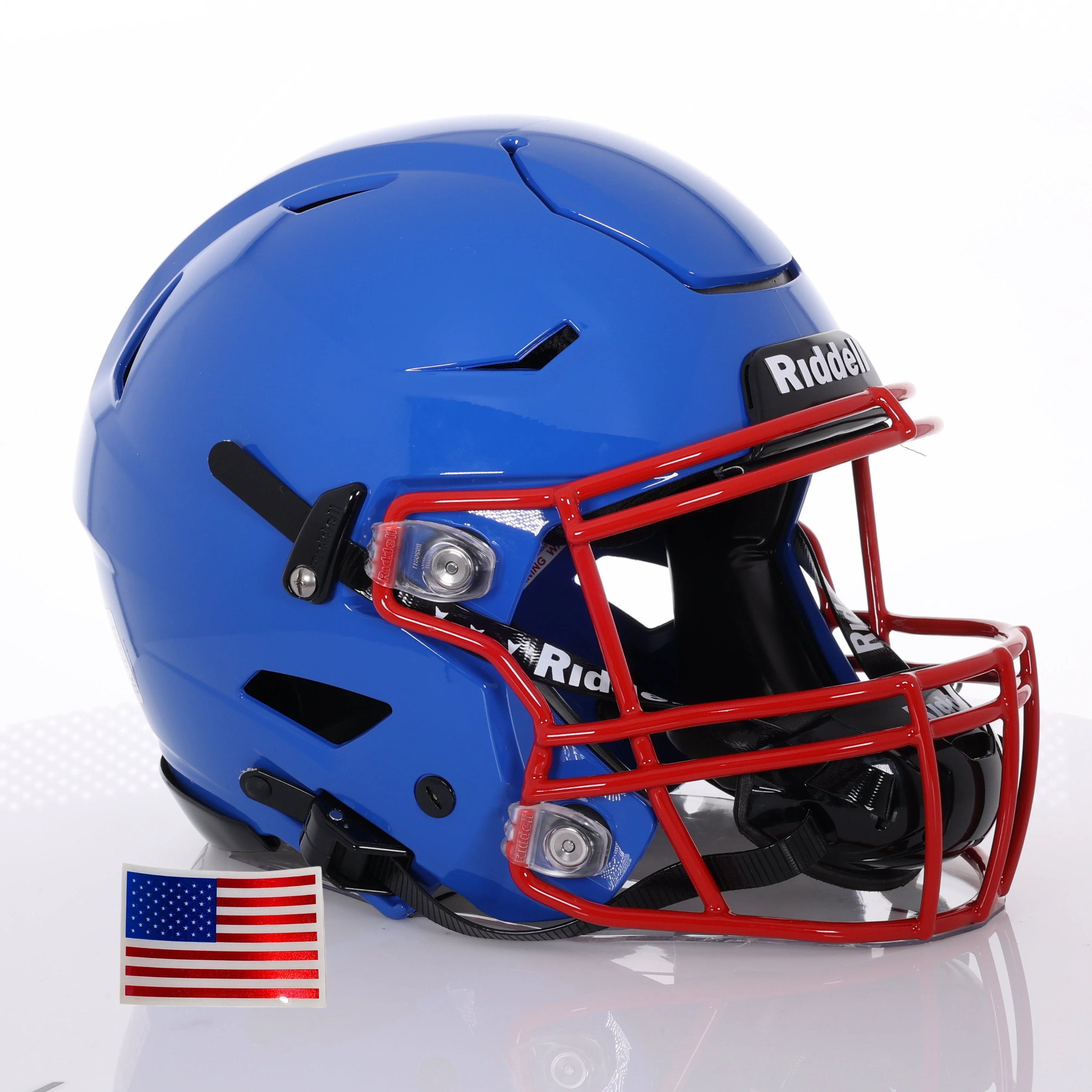 Riddell SpeedFlex ADULT Helmet - Scarlet SF-2BD Facemask (Royal Blue ...