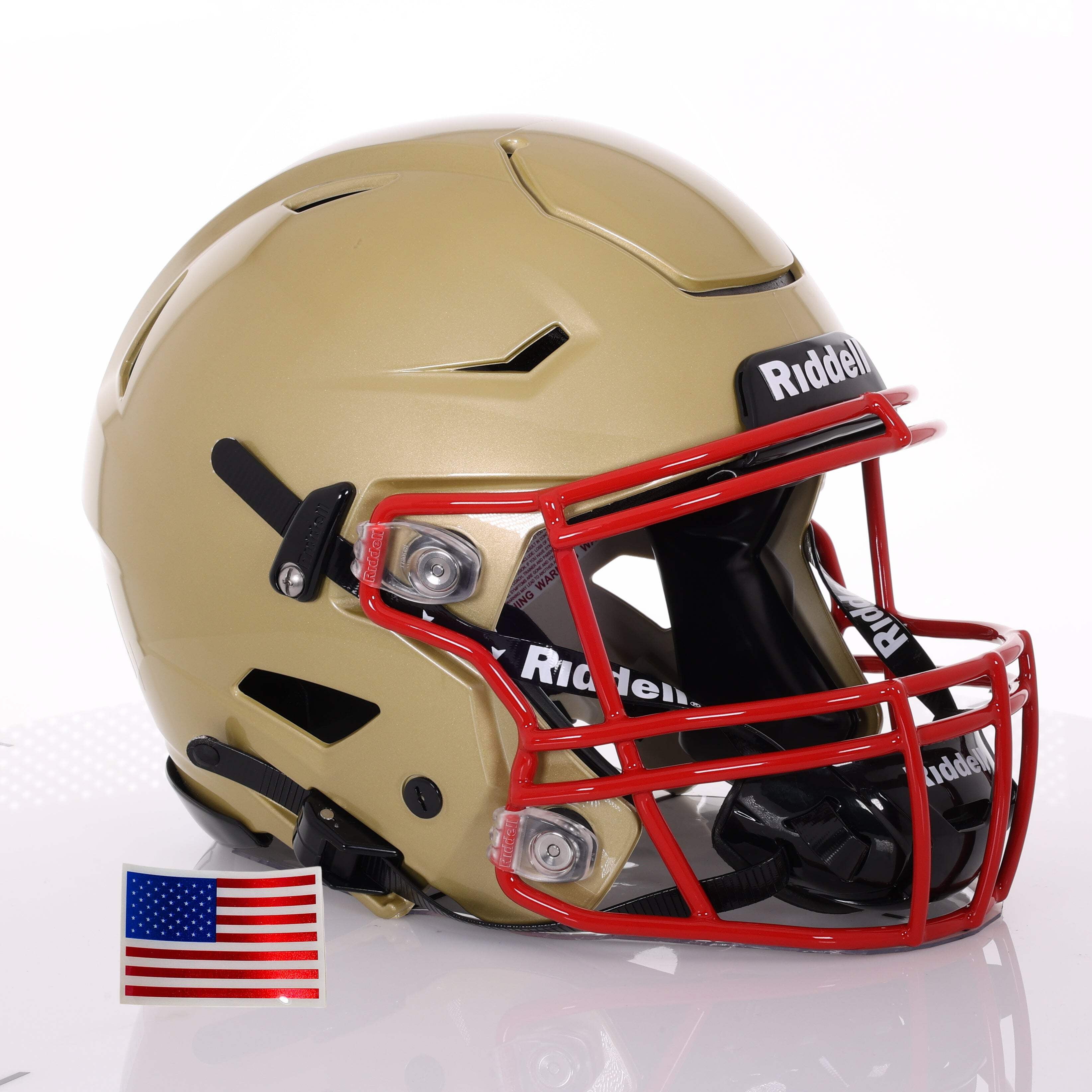Riddell SpeedFlex ADULT Helmet - Scarlet SF-2BD Facemask (Vegas Gold ...