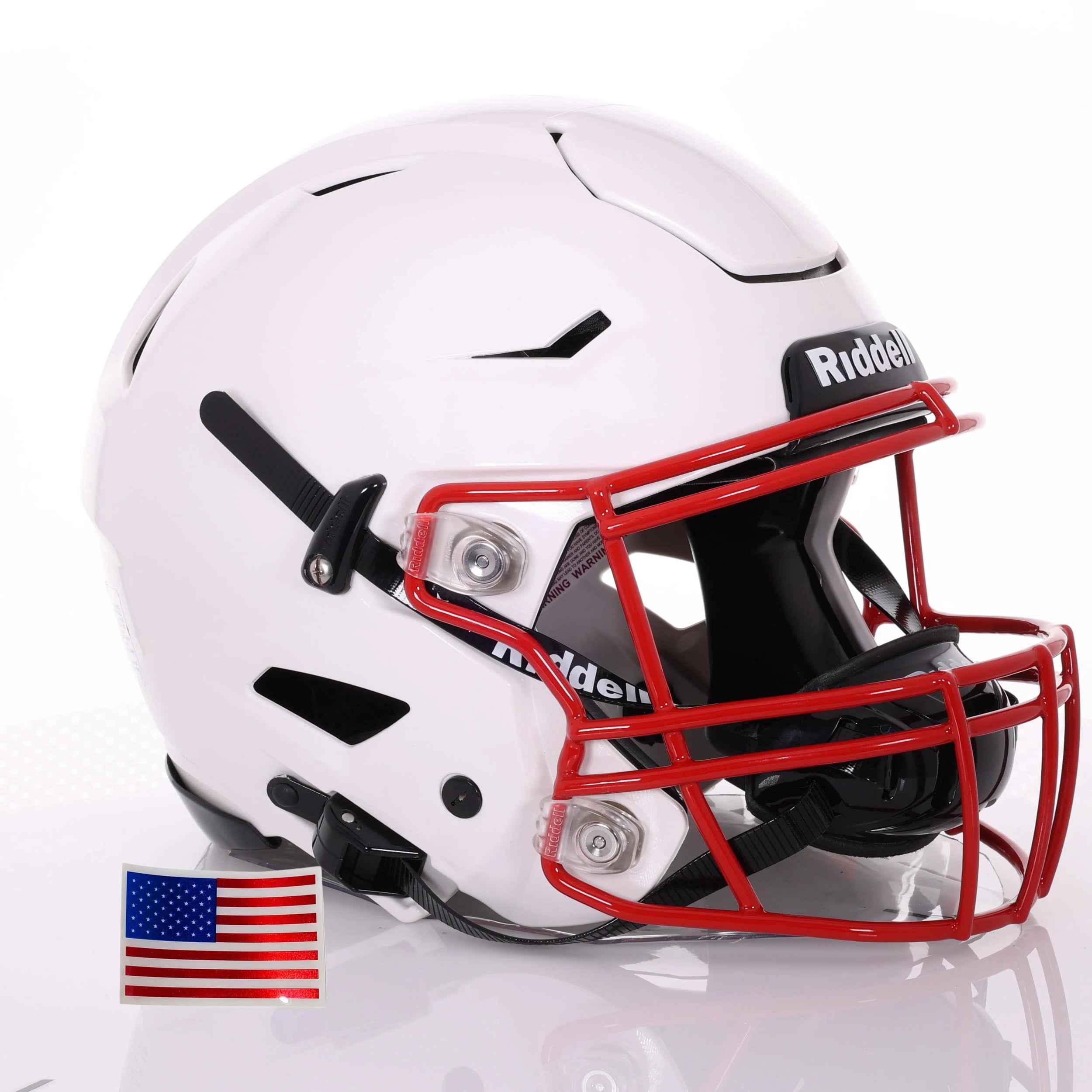 Riddell SpeedFlex ADULT Helmet - Scarlet SF-2BD Facemask (White Helmet ...