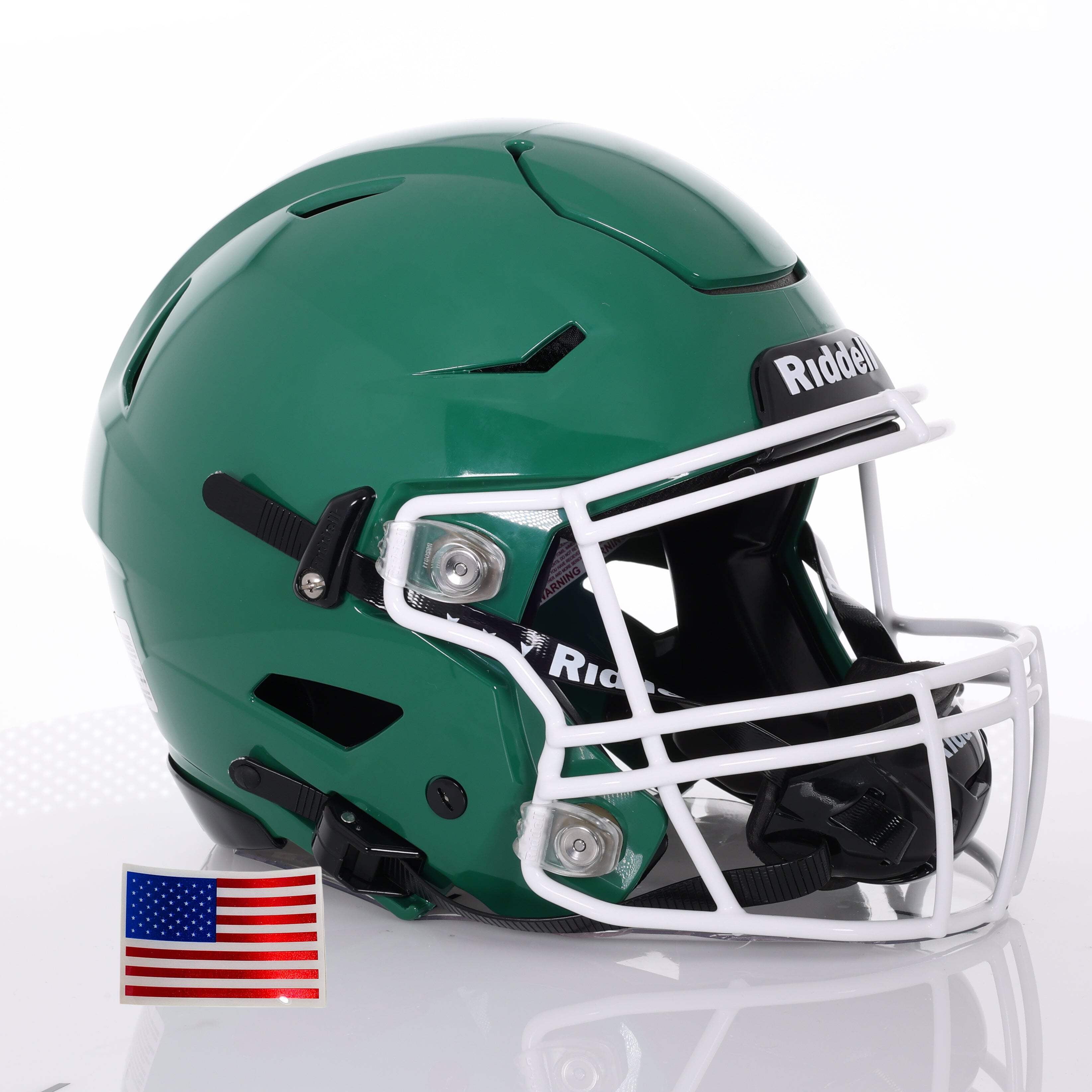 Riddell SpeedFlex ADULT Helmet - White SF-2BD Facemask (Kelly Green ...