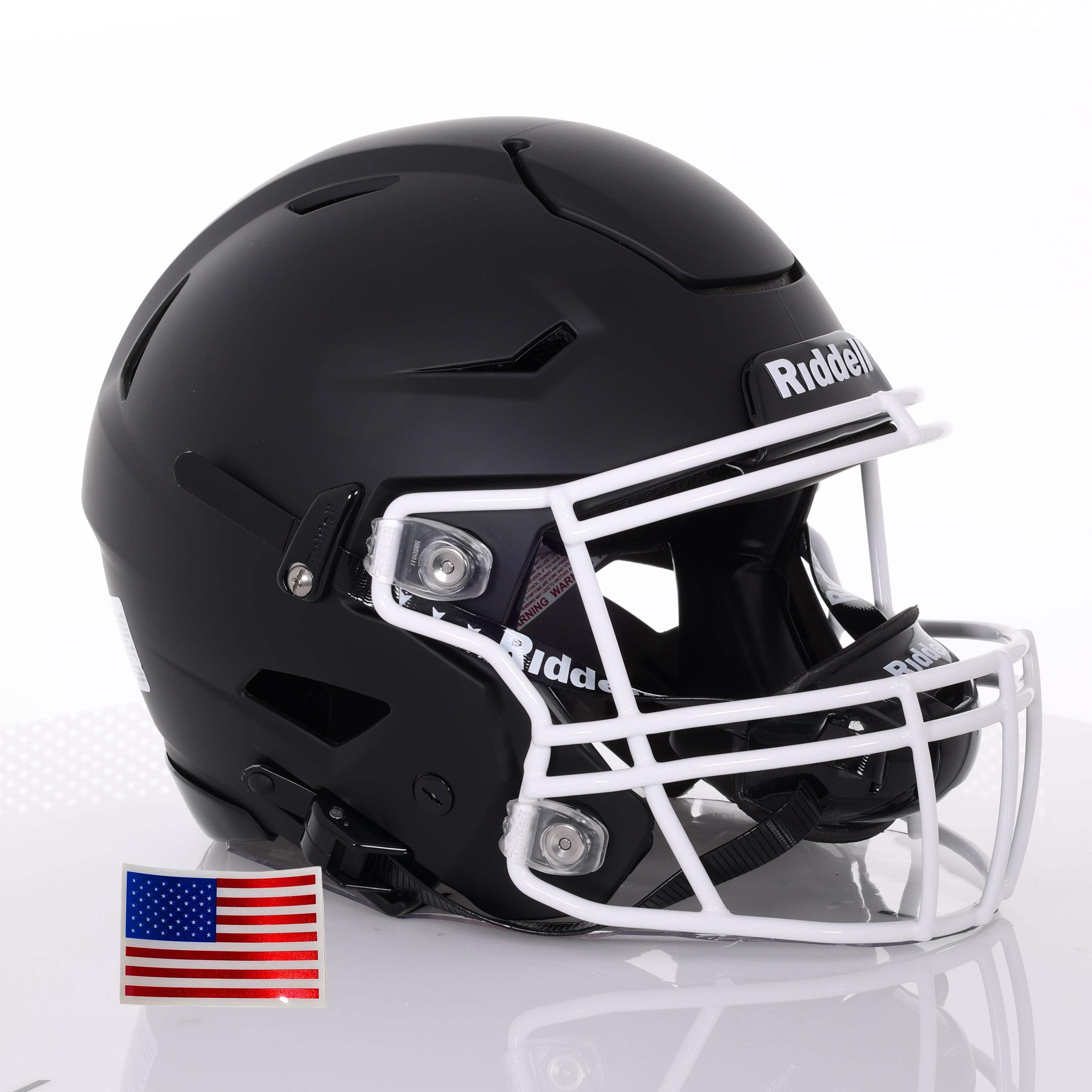 Riddell SpeedFlex ADULT Helmet - White SF-2BD Facemask (Matte Black ...