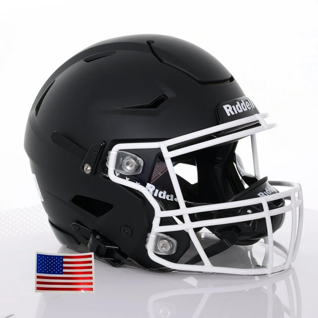 Riddell SpeedFlex ADULT Helmet - White SF-2BD Facemask (Matte Black ...
