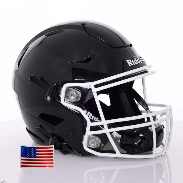 Riddell SpeedFlex ADULT Helmet - White SF-2BD Facemask (Matte Navy ...
