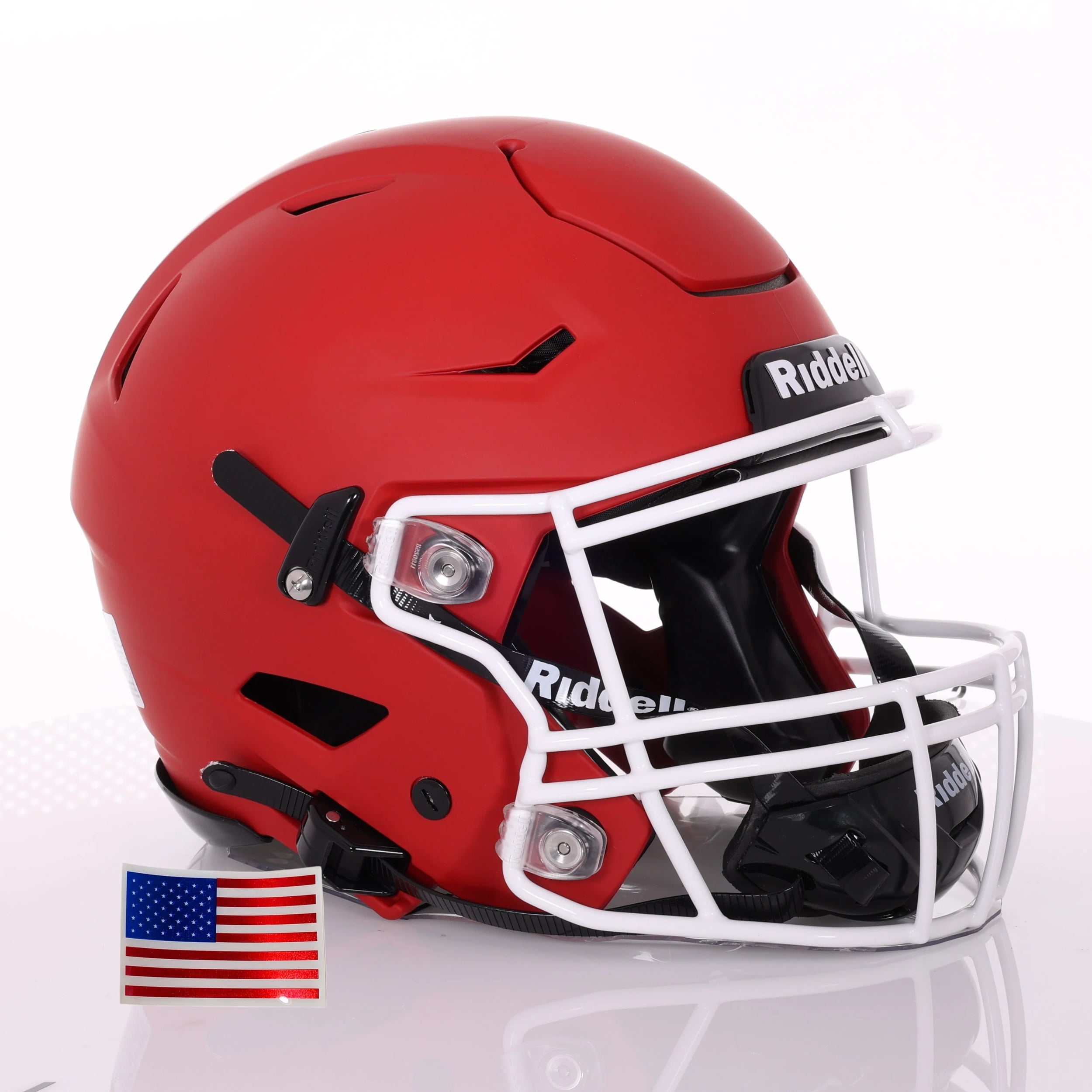 Riddell SpeedFlex ADULT Helmet - White SF-2BD Facemask (Matte Scarlet ...