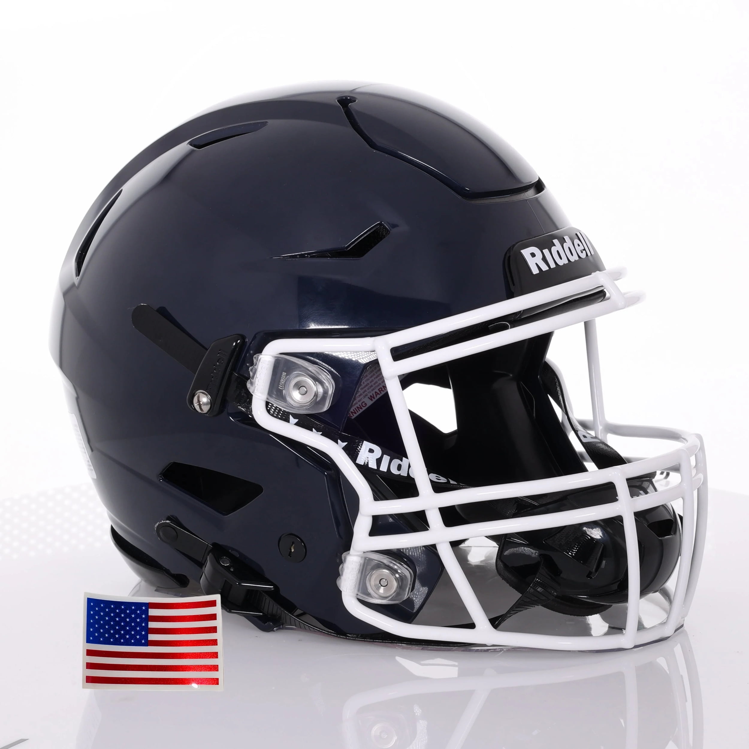 Riddell SpeedFlex ADULT Helmet - White SF-2BD Facemask (Navy Helmet, X ...