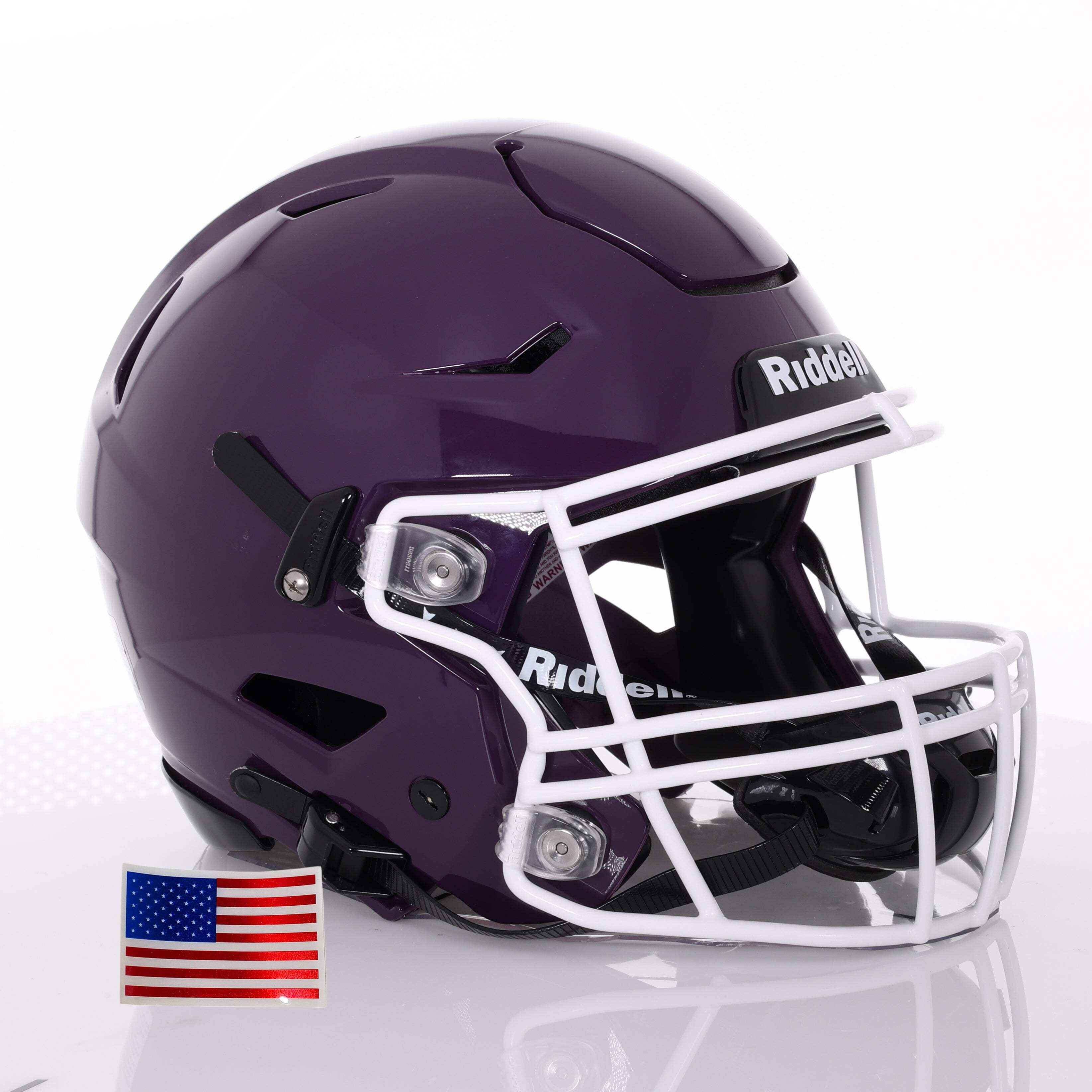 Riddell SpeedFlex ADULT Helmet - White SF-2BD Facemask (Purple Helmet, Medium) - Walmart.com
