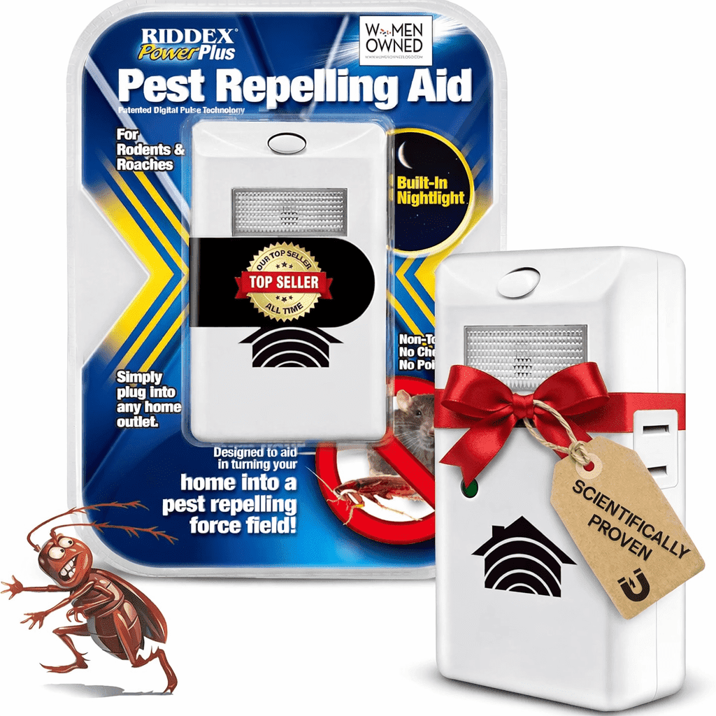 Ultrasonic Pest Repellent for Mice and Roaches, Plug-In with Nightlight ...