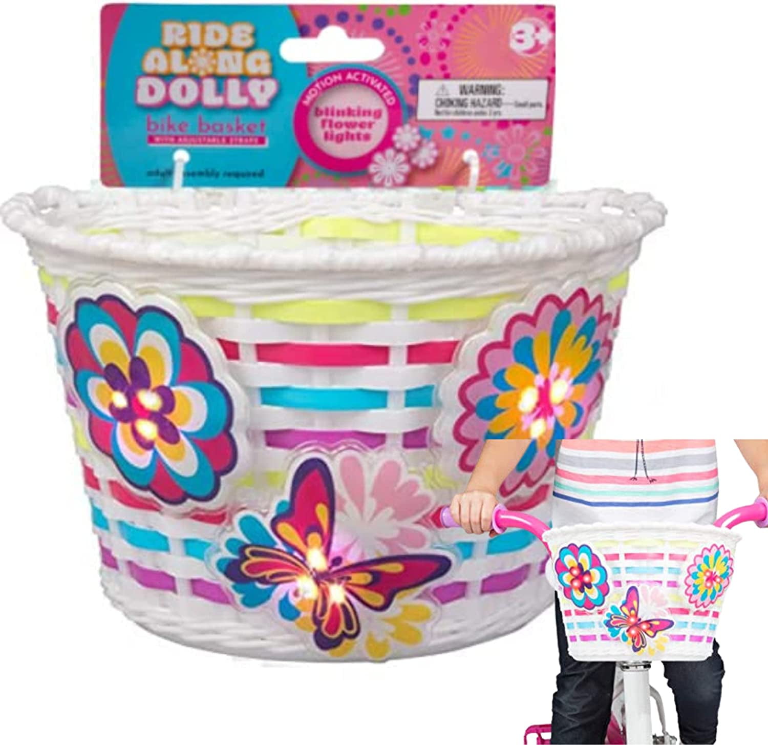 Kids' Ride Along Dolly Bike Basket with Lightups - Bicycle Accessories ...