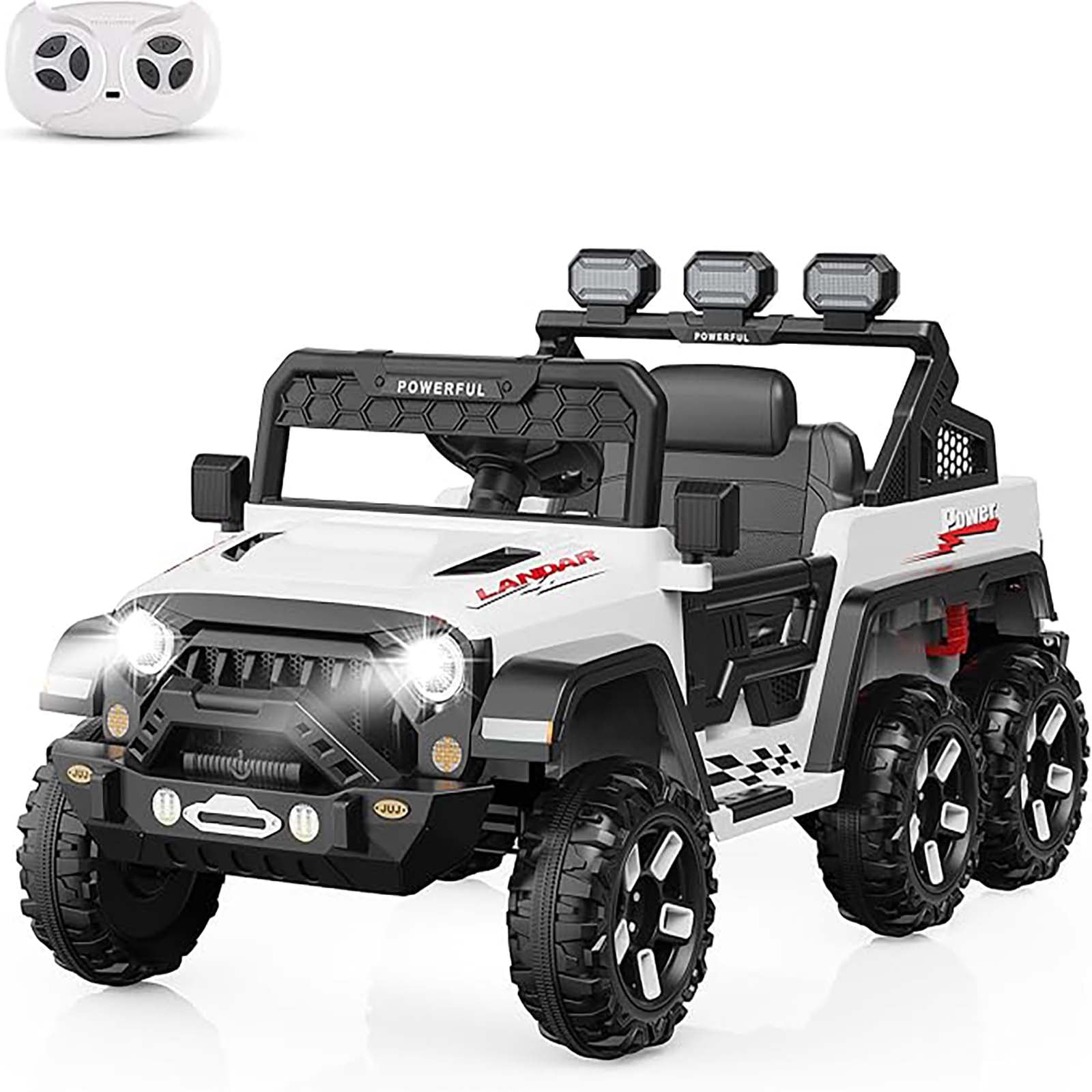 Ride on Car with 6 EVA Wheels 24V Battery Powered Electric Car for Ages ...