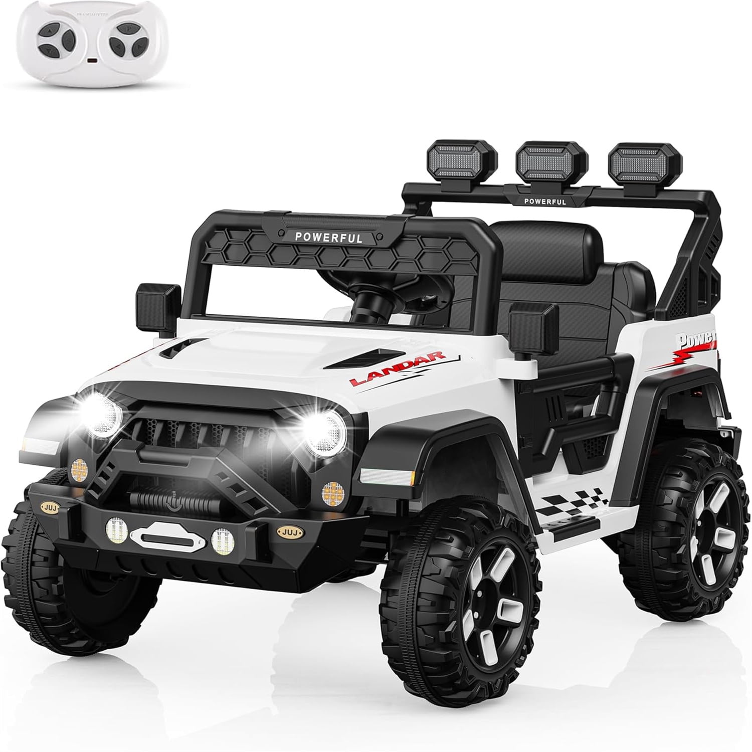 Ride on Car with 6 EVA Wheels&4WD 24V Battery Powered Electric Car for ...