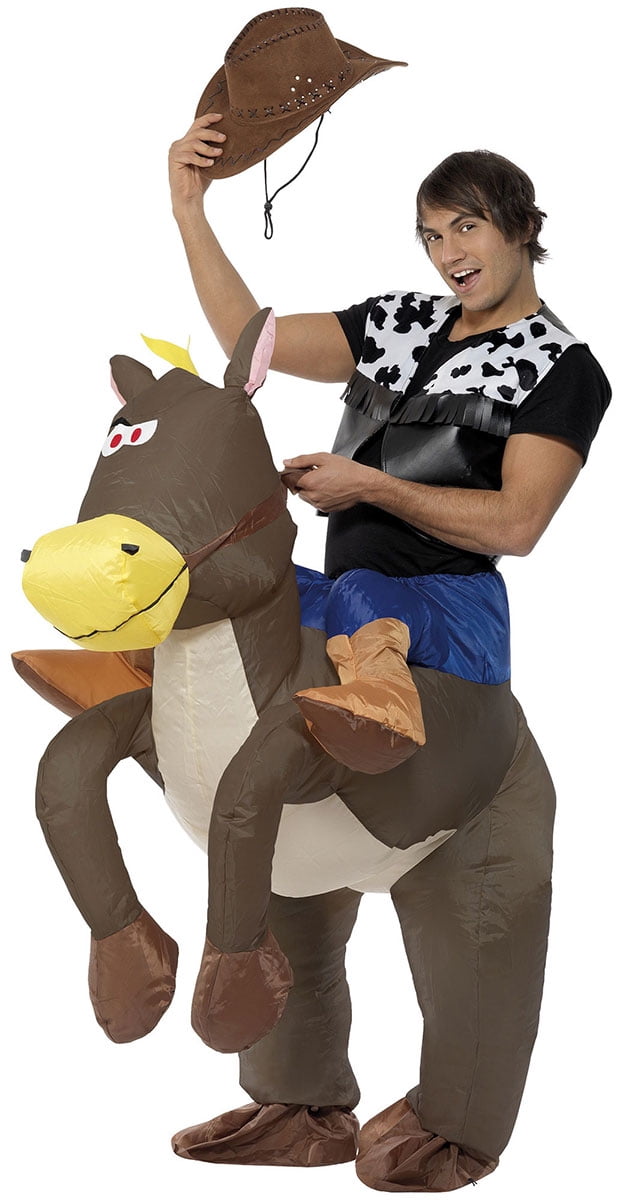Ride Em Cowboy Inflatable Costume Adult Brown - Walmart.com