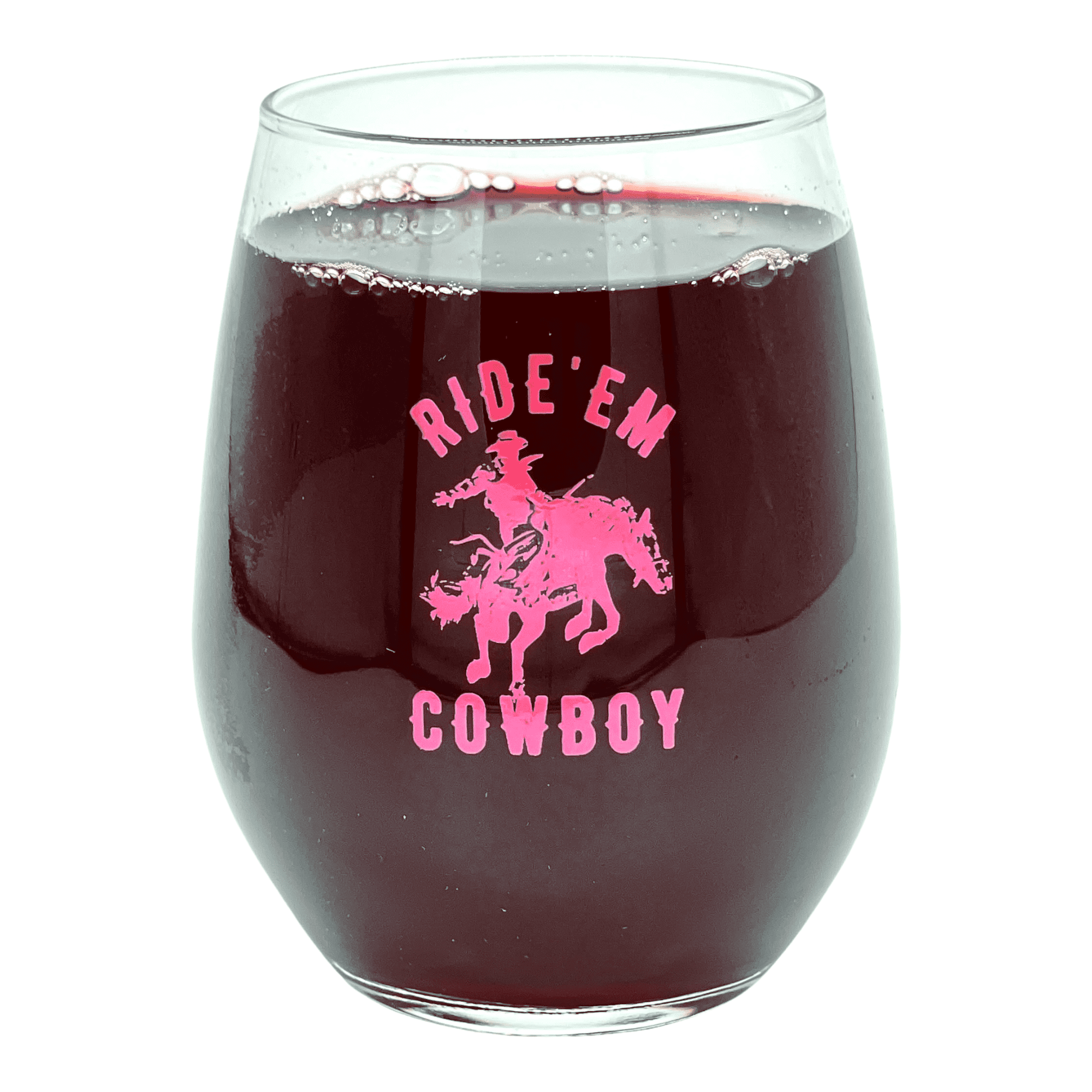 Ride Em Cowboy Wine Glass Funny Cute Rodeo Saying Graphic Novelty Cup ...