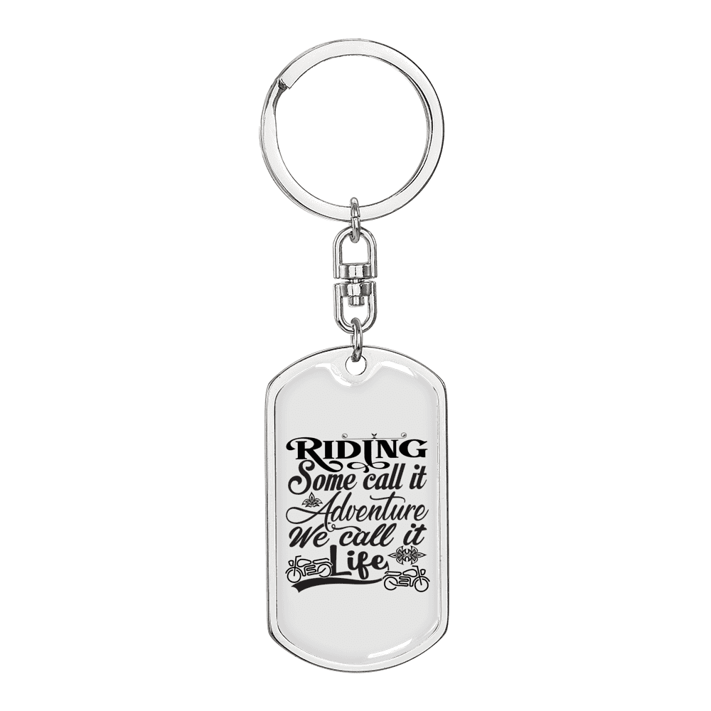 Ride Is Life Biker Stainless Steel or 18k Gold Premium Swivel Dog Tag ...