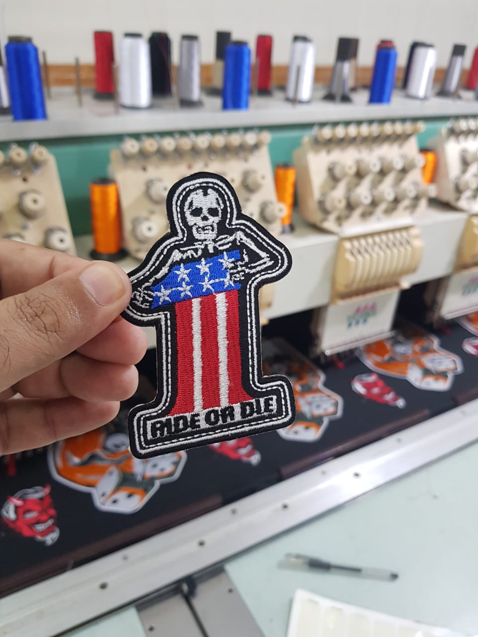 Ride OR Die Us Flag Skull Embroidery Patch Iron on Sew on 3x2 inches - Walmart.com