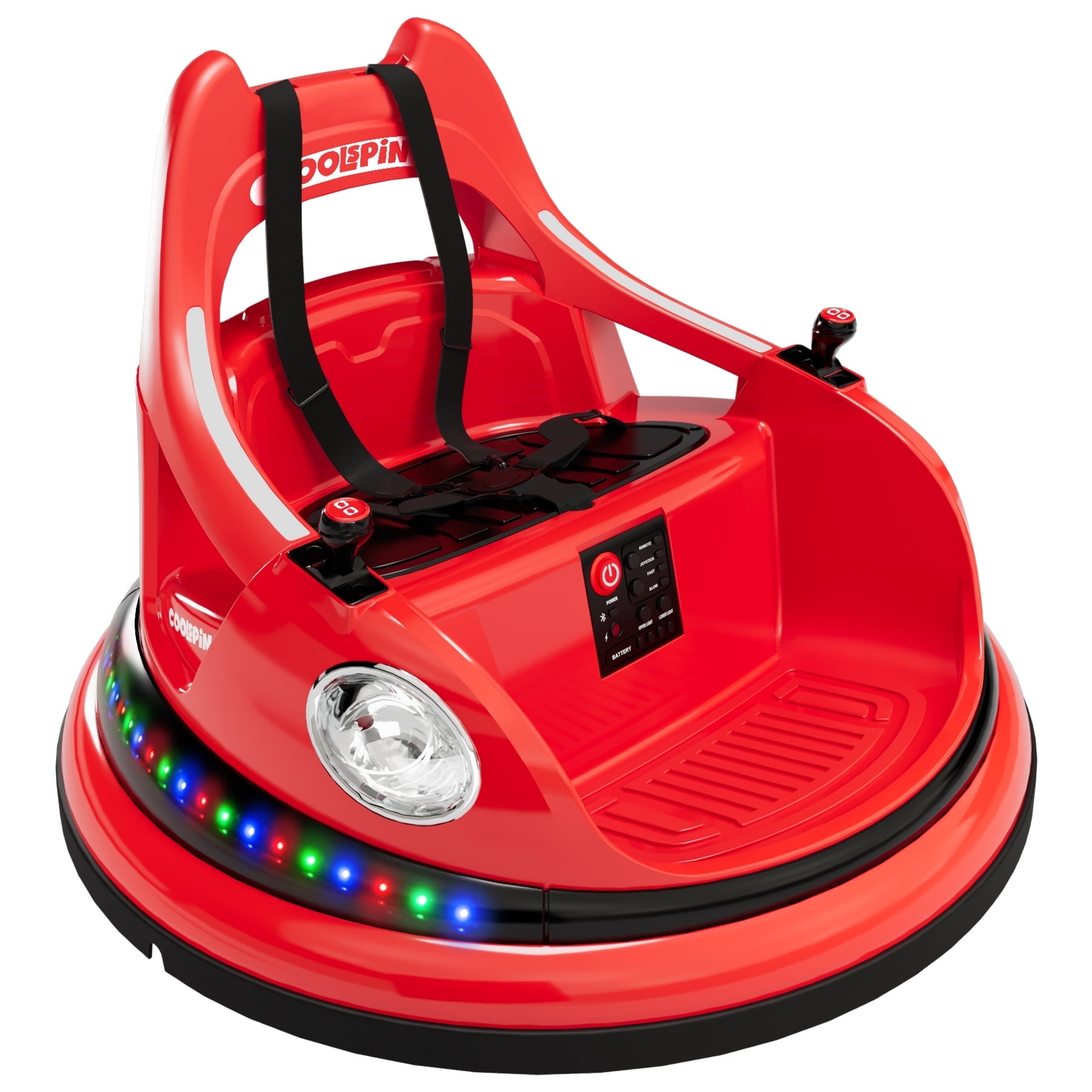 Ride-On Bumper Car for Kids, 12V Battery-Powered Car with Parent Remote ...