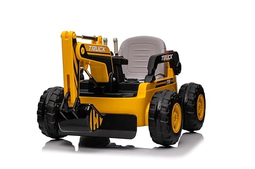 Ride On Excavator for Kids, 4WD Electric Excavator Toy, 12V Battery ...